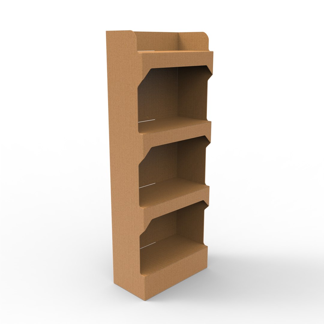 3D Point Of Sale Cardboard Display Stand - TurboSquid 2315262