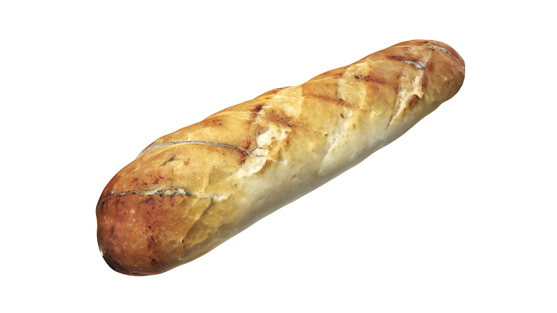 3D French Bread With Garlic Butter - TurboSquid 2339218