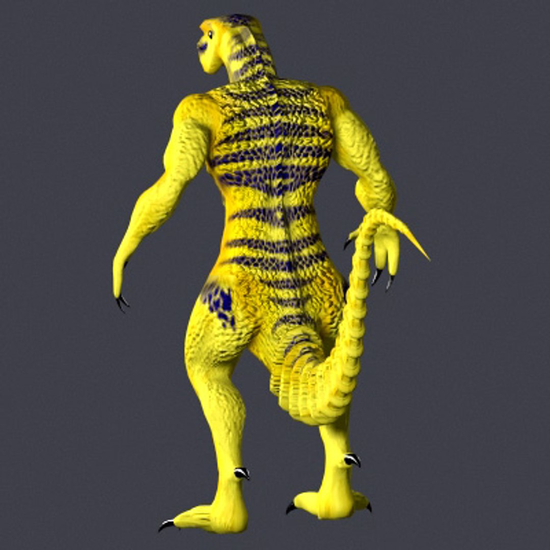 Dinoman Alien Creature 3d Model