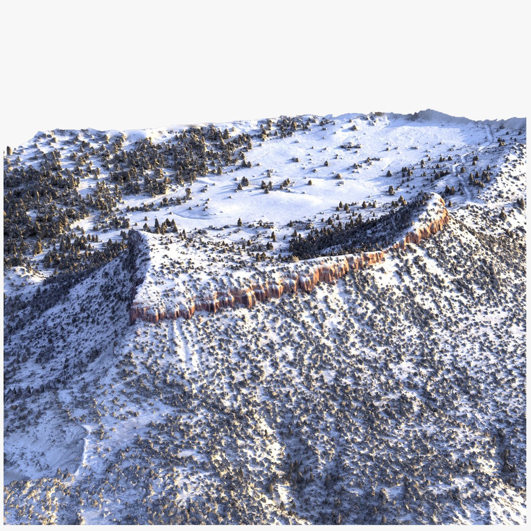 Snowy Cliff 3D Model - TurboSquid 2067268