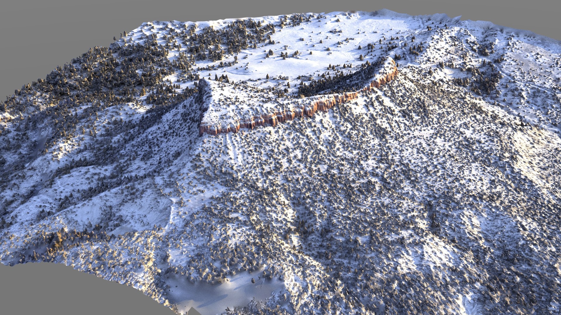 Snowy Cliff 3D Model - TurboSquid 2067268
