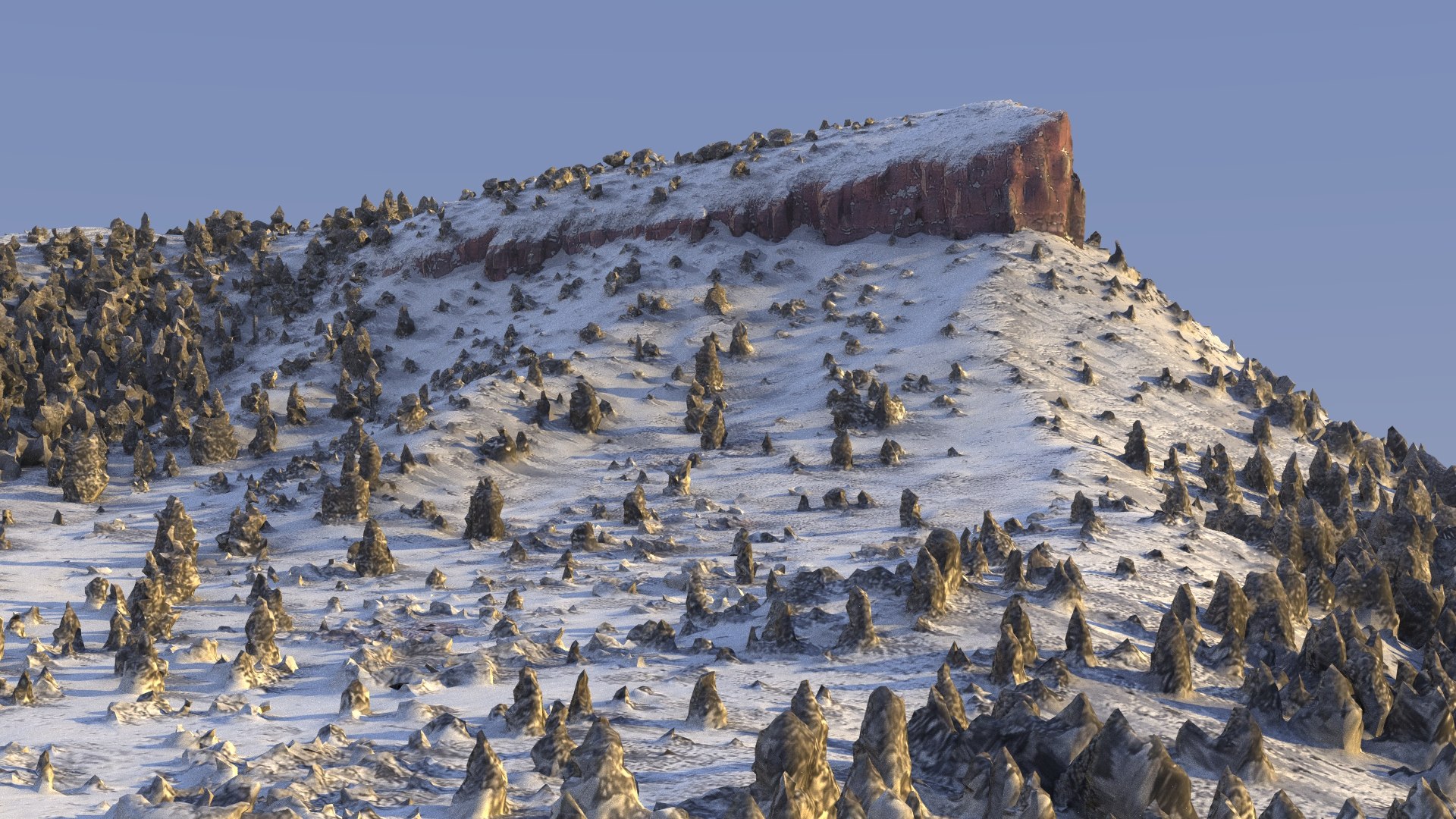 Snowy Cliff 3D Model - TurboSquid 2067268