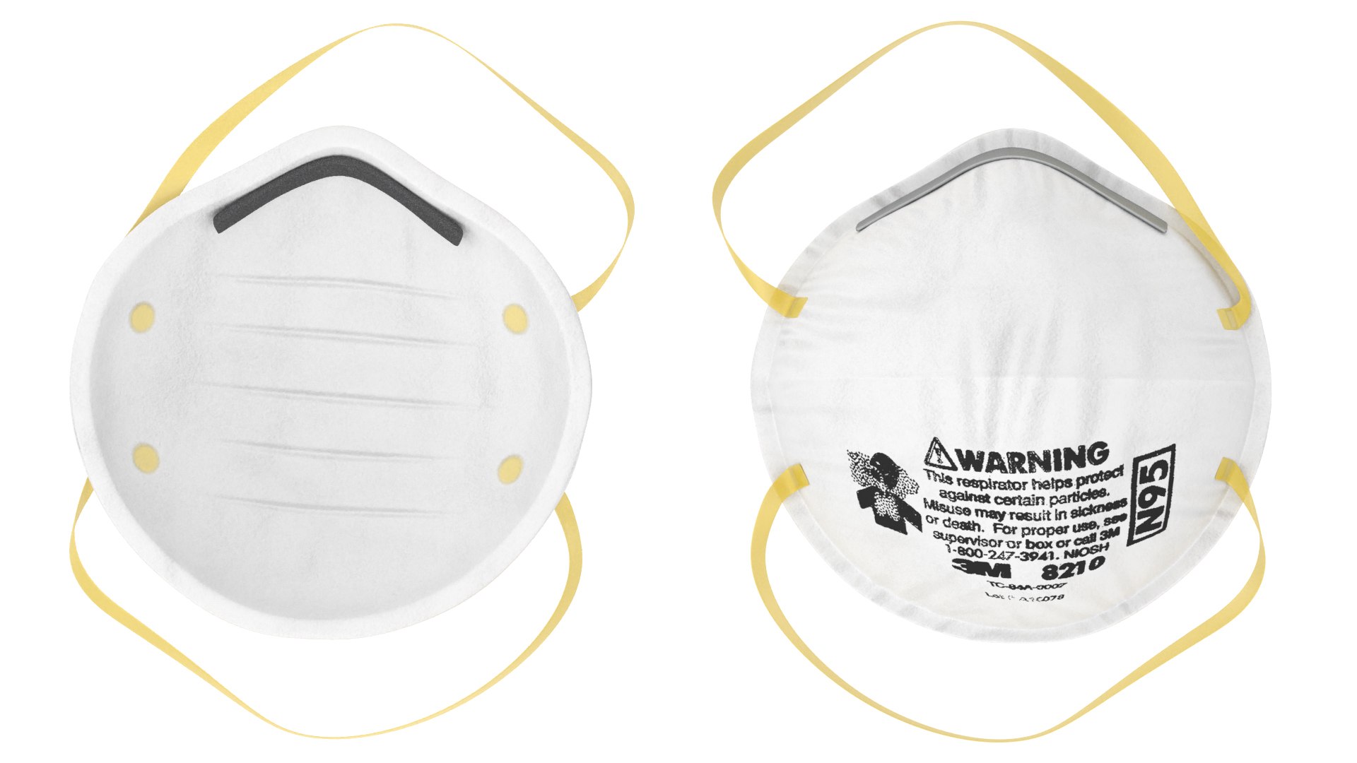 3D Respirator 3m 8210 N95 Model - TurboSquid 1705229