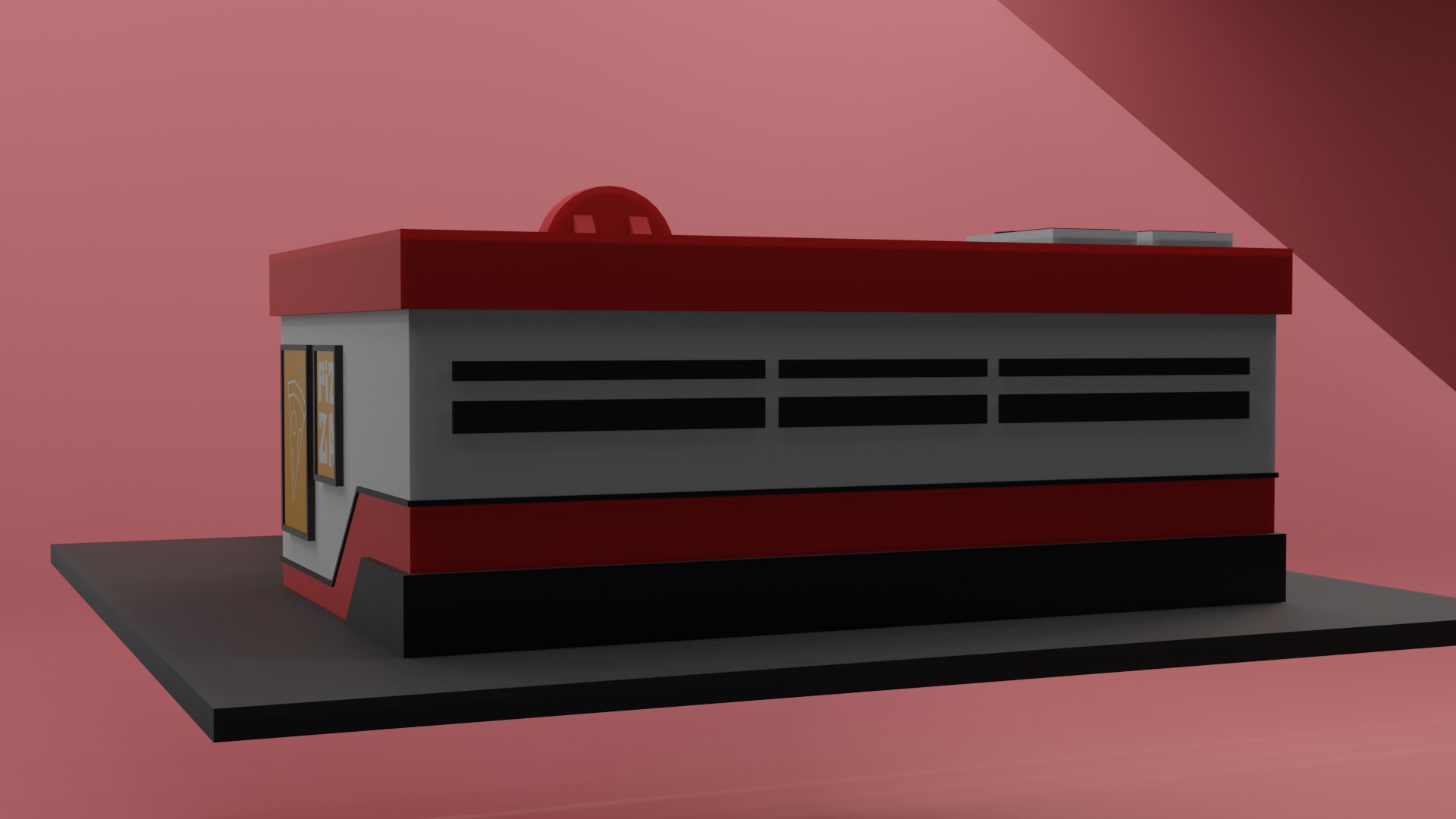 Low Poly Pizzeria-Pizza Place 3D - TurboSquid 2147507