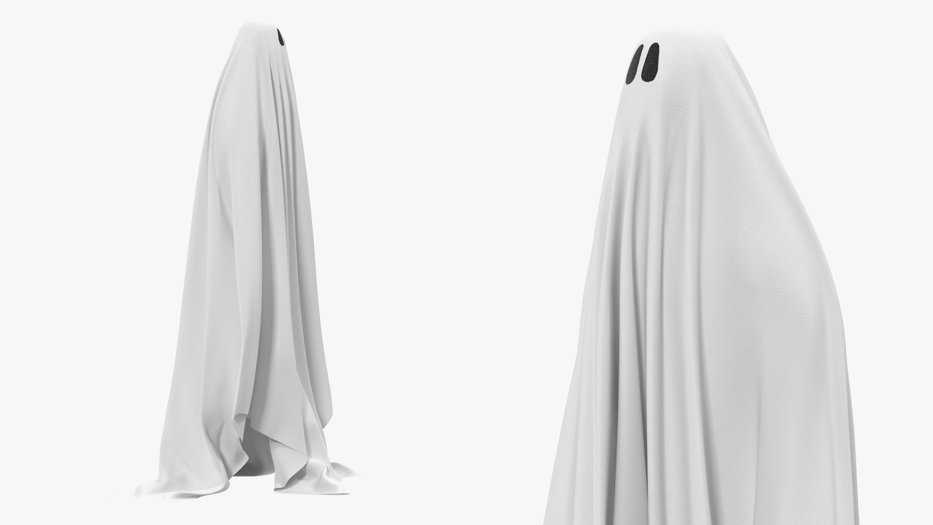 Ghosts bedsheet sheet model - TurboSquid 1535464
