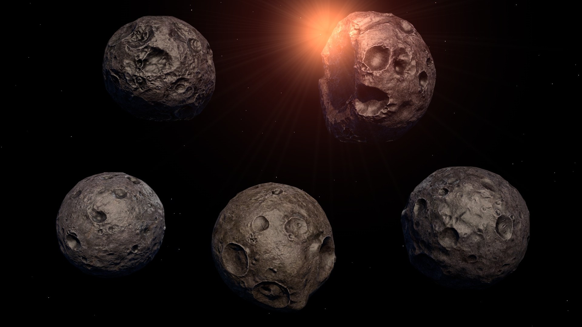 3d planet meteor model