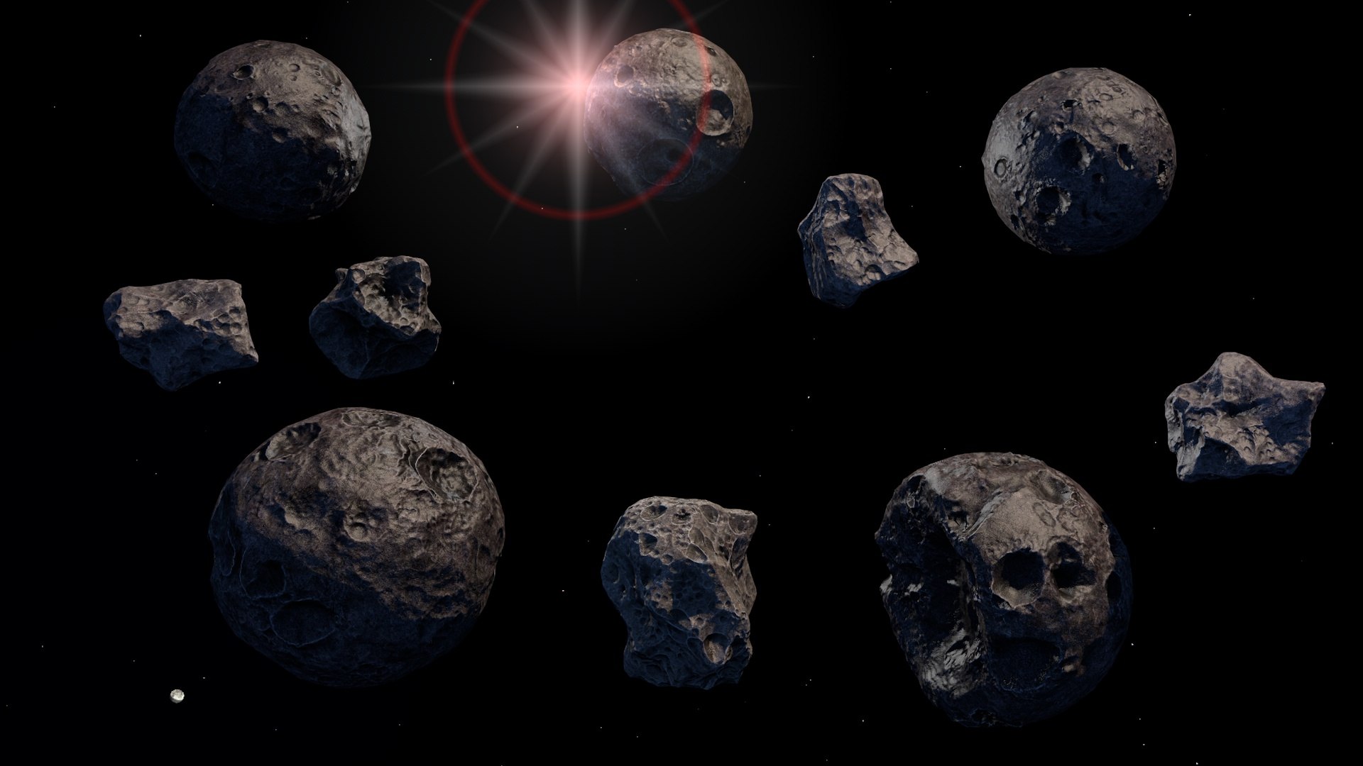 3d planet meteor model