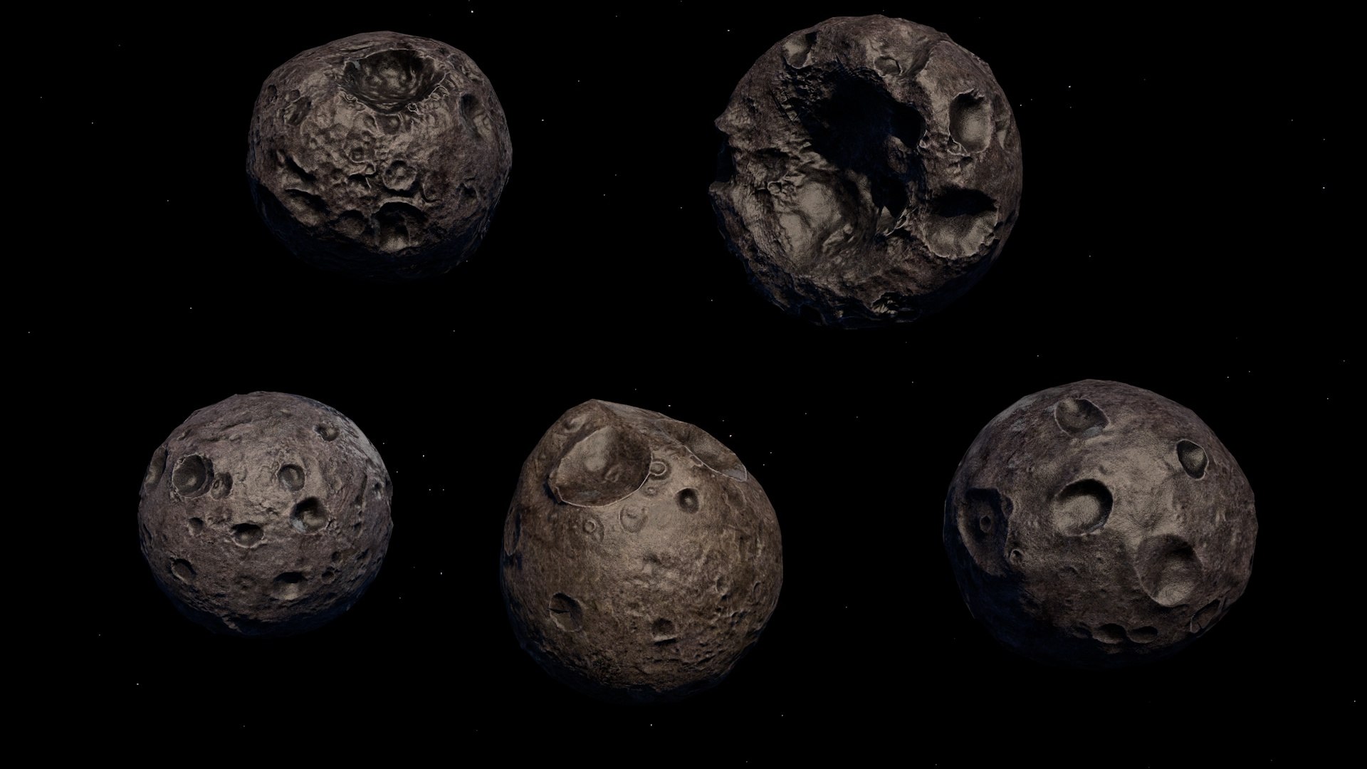 3d planet meteor model