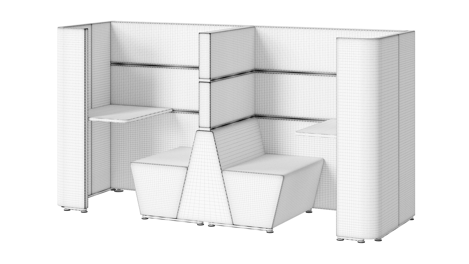 Office Cubicle Connection Cubbi 3D - TurboSquid 2187779