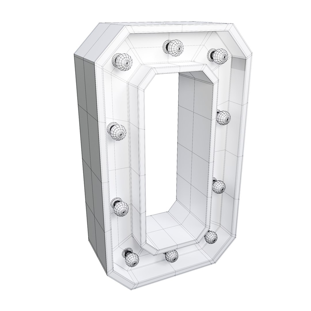 Marquee number zero led glow sign 3dmodel 3D - TurboSquid 1973022
