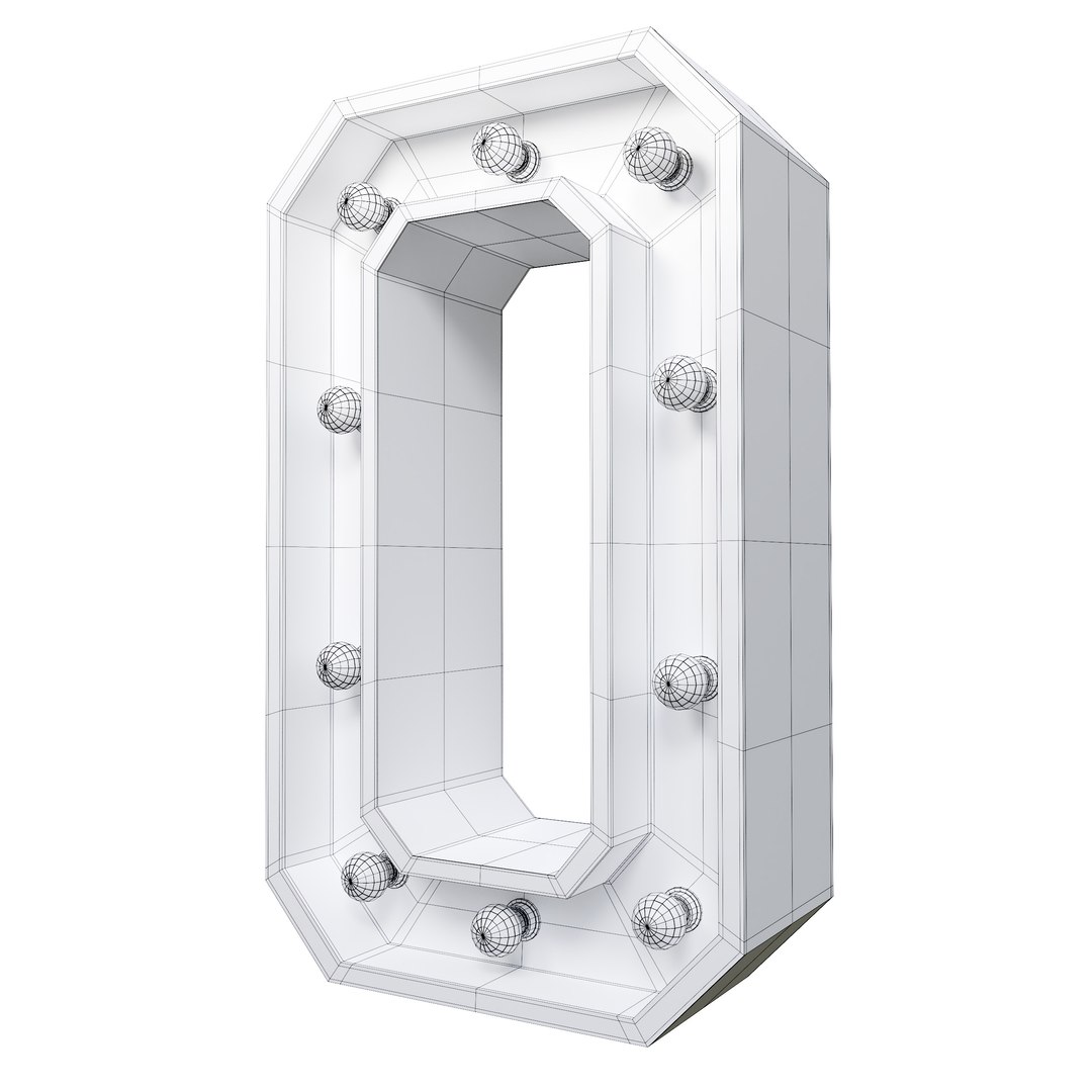 Marquee number zero led glow sign 3dmodel 3D - TurboSquid 1973022