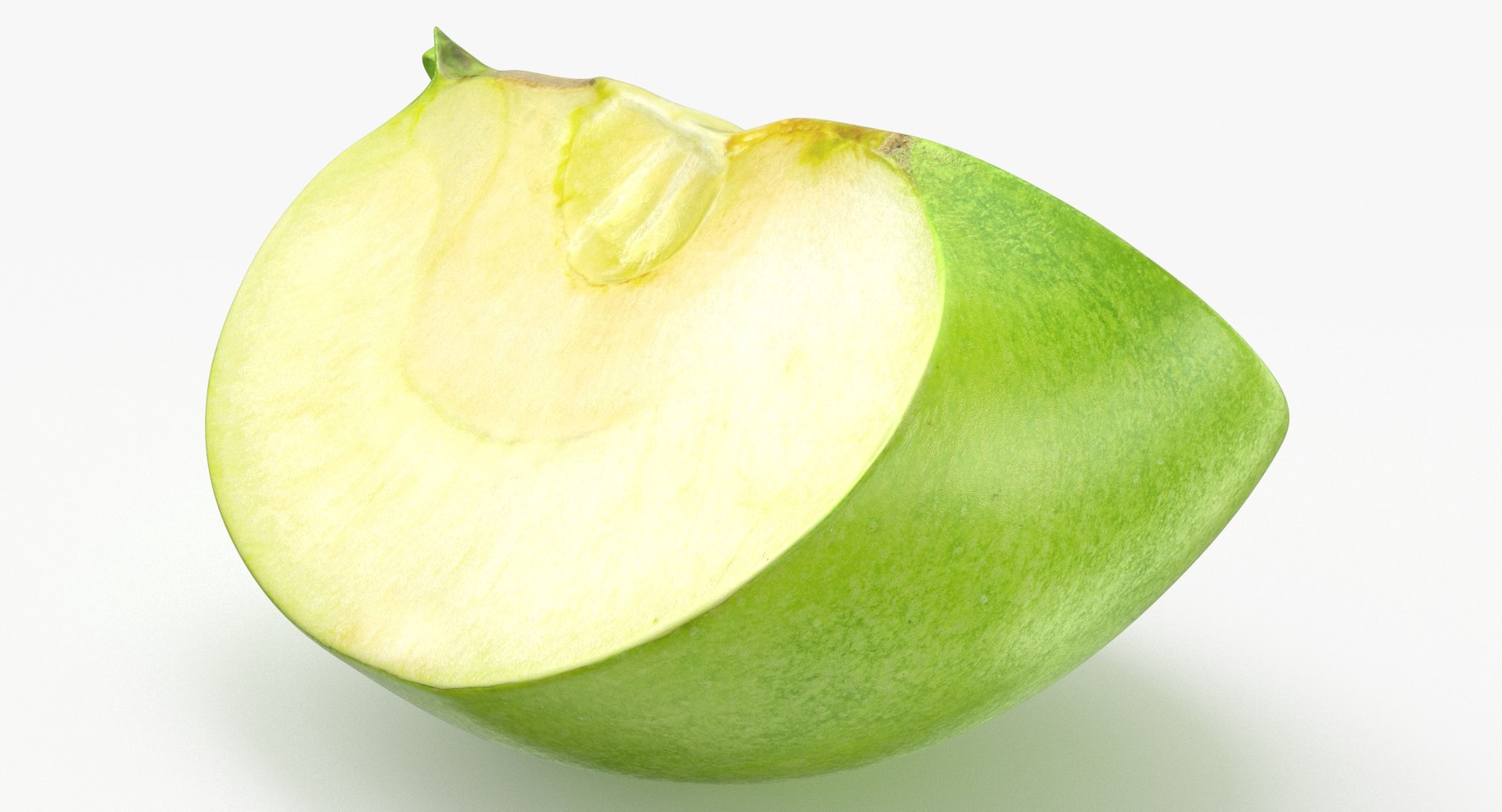 Prop 20 Green Apple Wedge 3D Model - TurboSquid 2147005