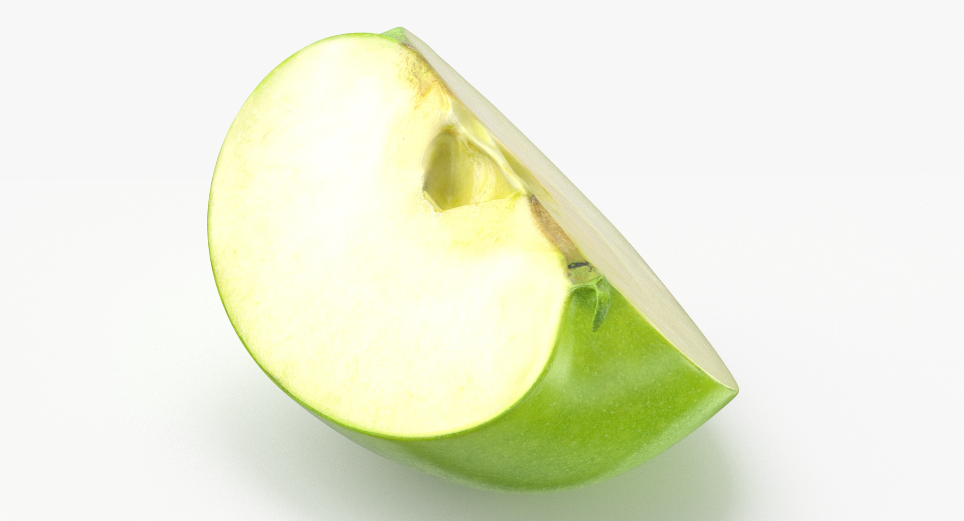 Prop 20 Green Apple Wedge 3D Model - TurboSquid 2147005