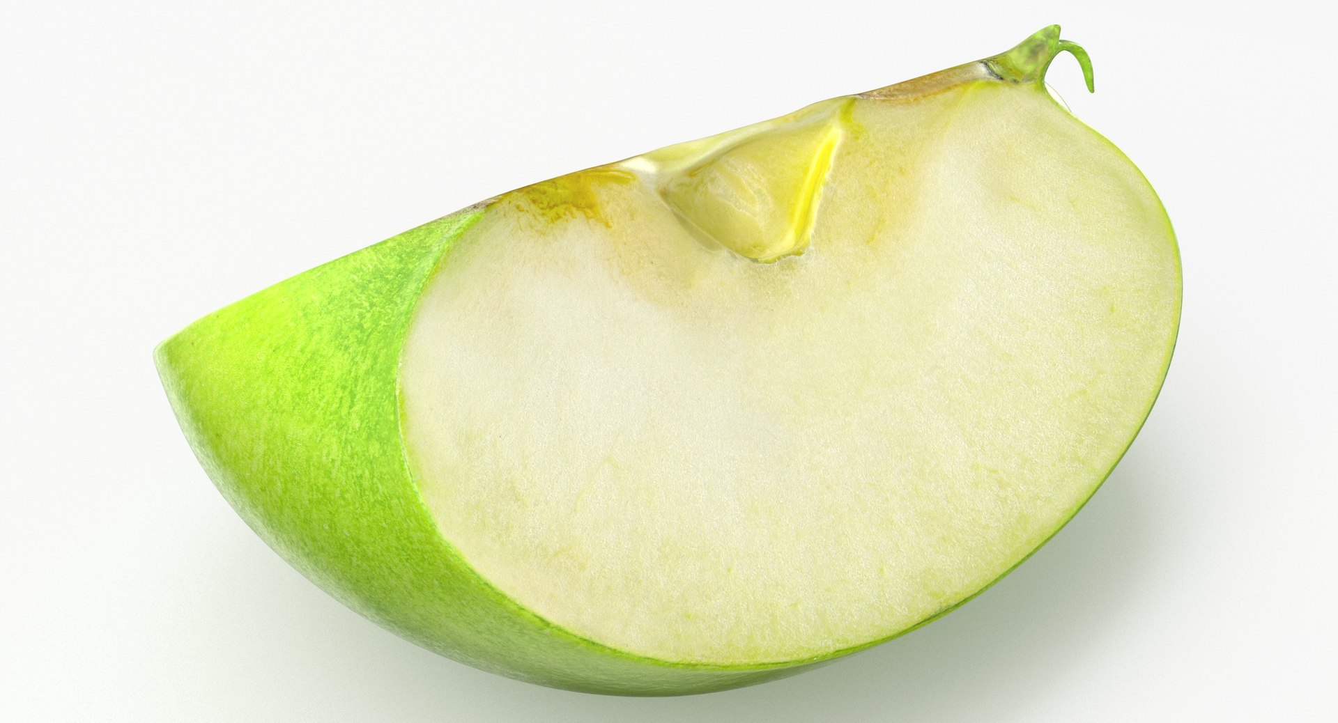 Prop 20 Green Apple Wedge 3D Model - TurboSquid 2147005