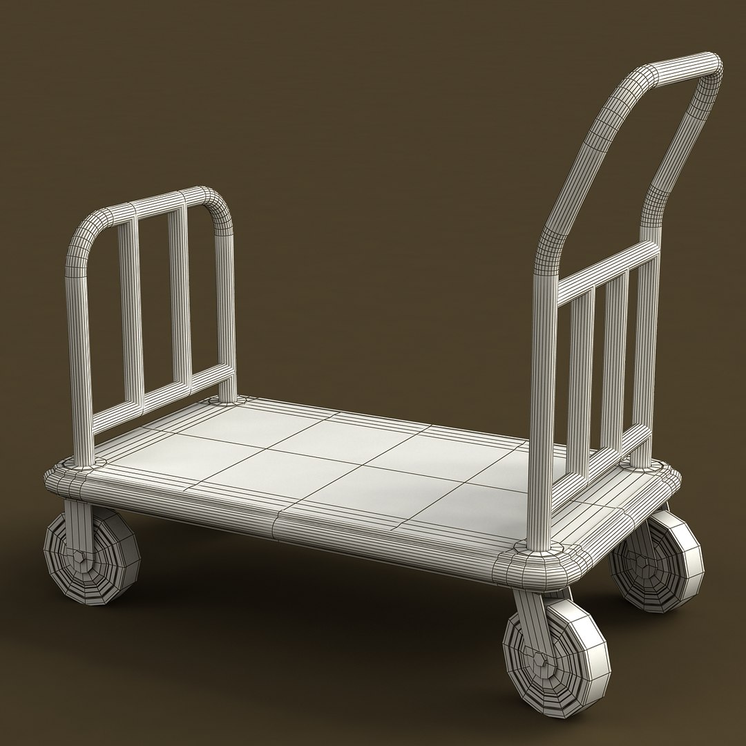 3d Cart Luggage Model
