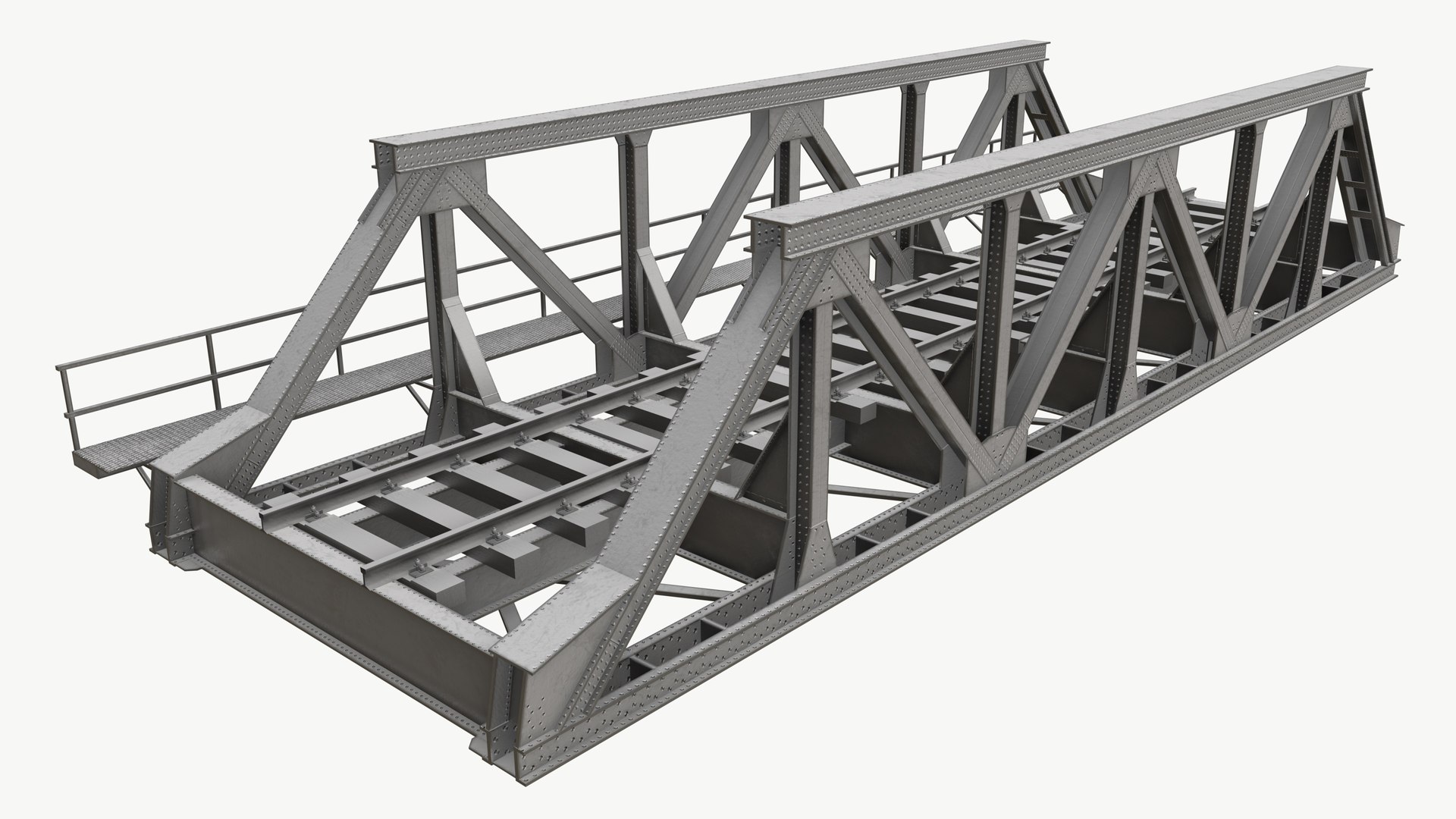 Railway Steel Bridge 3D Model - TurboSquid 1995477