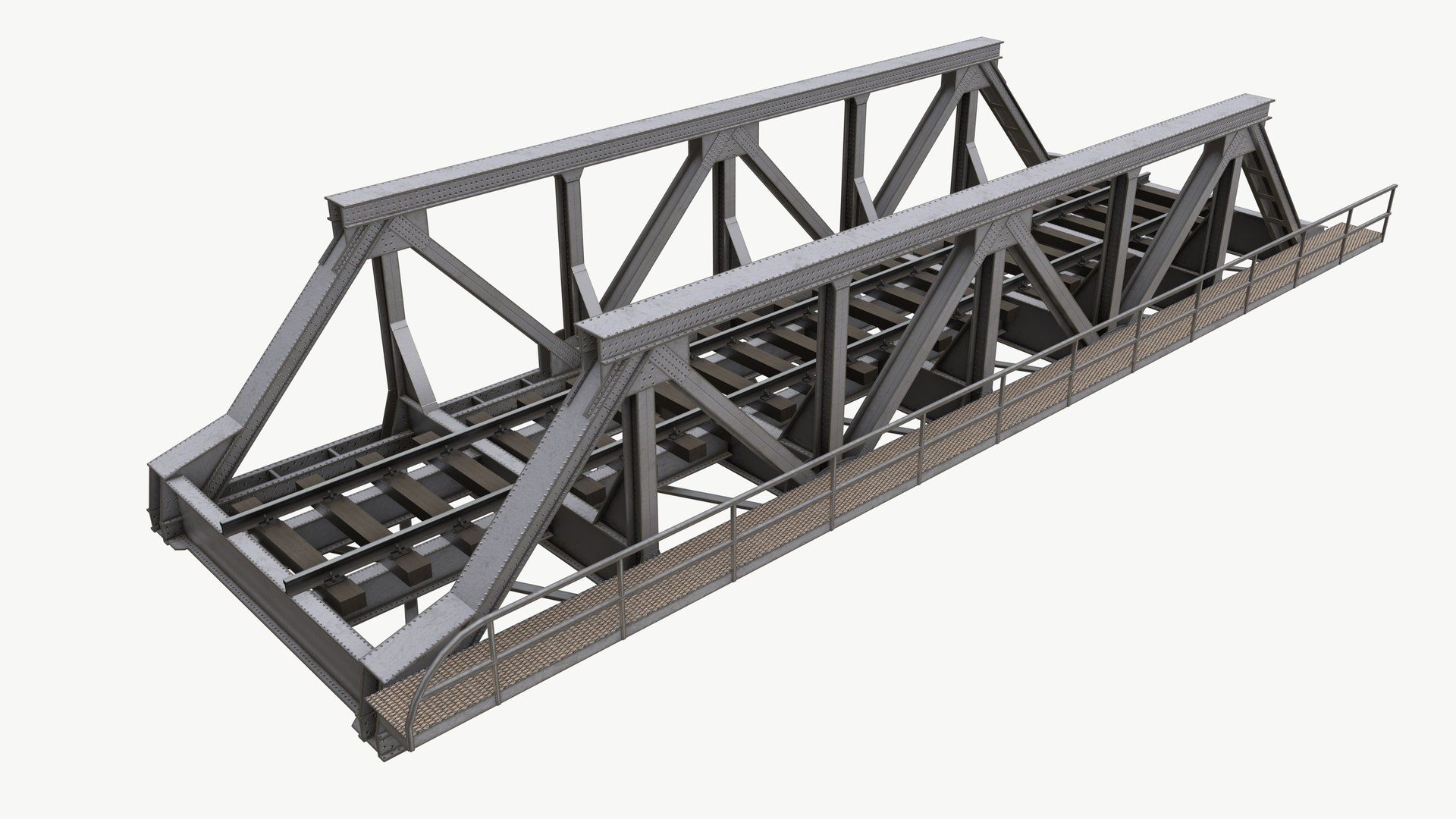 Railway Steel Bridge 3D Model - TurboSquid 1995477