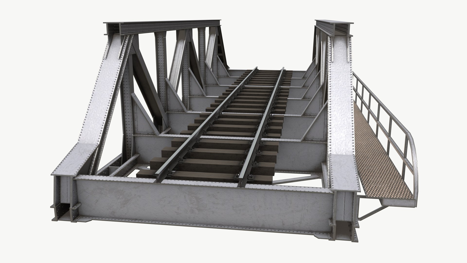 Railway Steel Bridge 3D Model - TurboSquid 1995477