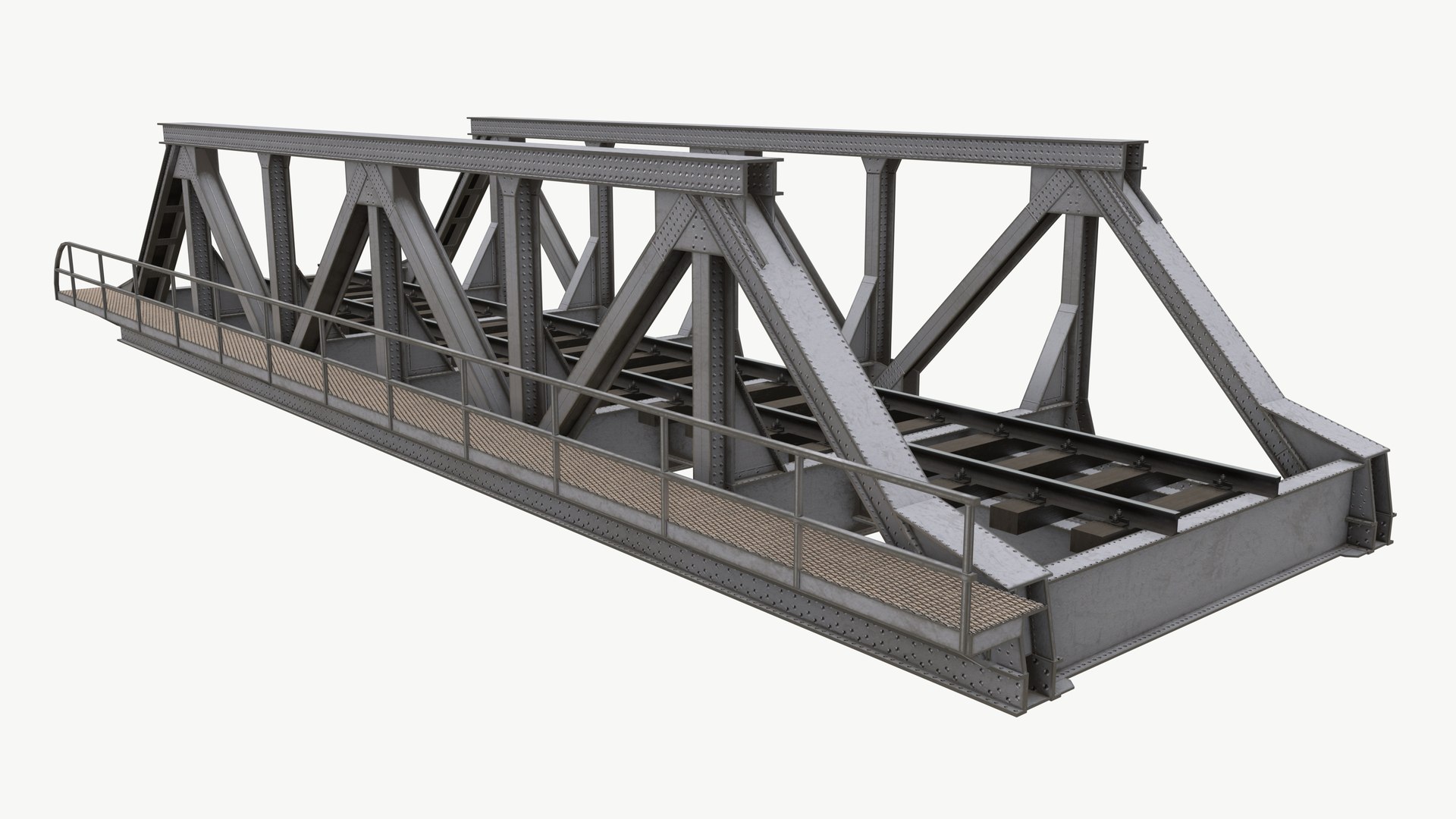 Railway Steel Bridge 3D Model - TurboSquid 1995477