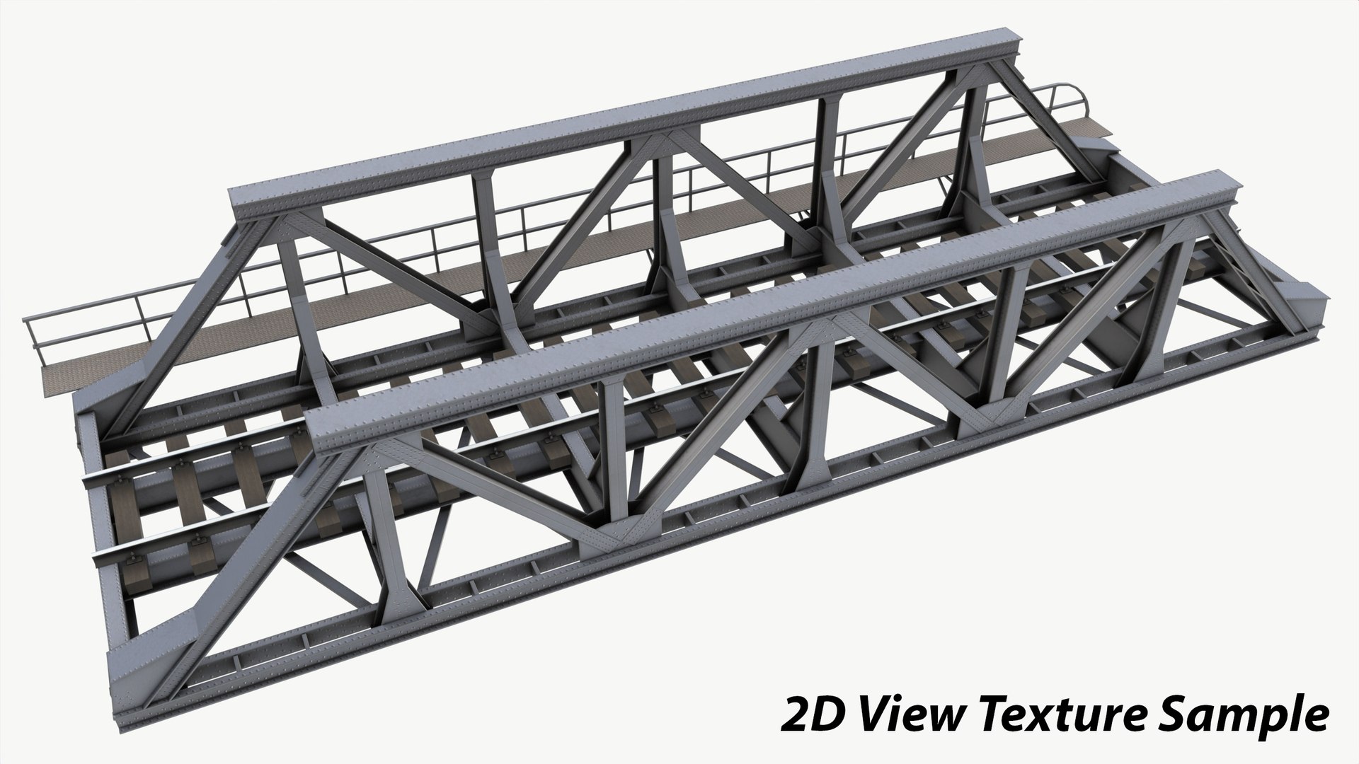 Railway Steel Bridge 3D Model - TurboSquid 1995477