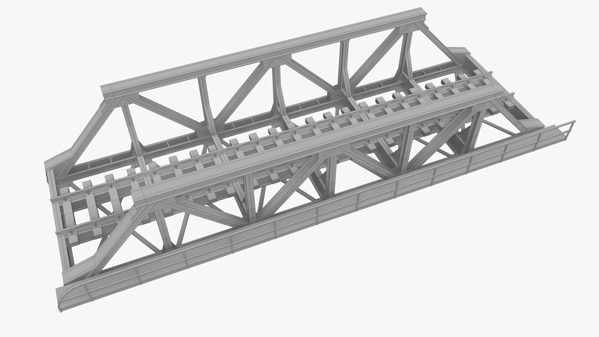 Railway Steel Bridge 3D Model - TurboSquid 1995477