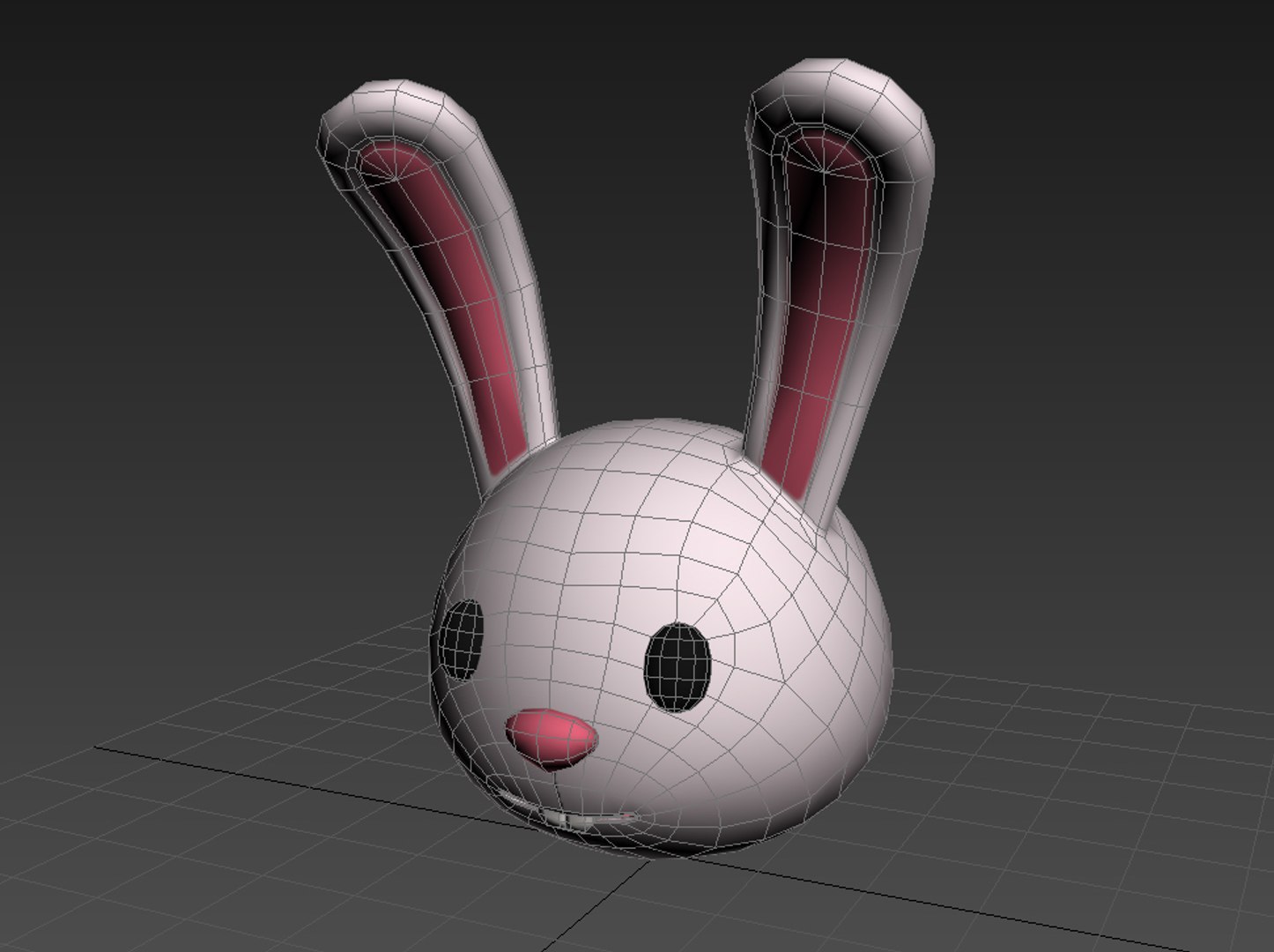 Rabbit Head Cartoon 3D Model - TurboSquid 1373938