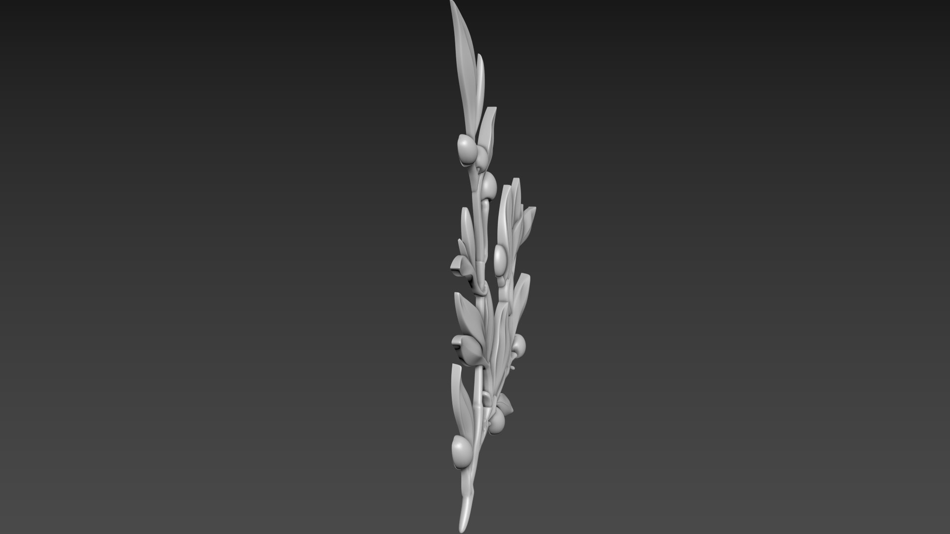 3D Olive Branch Relief Model - TurboSquid 2392479