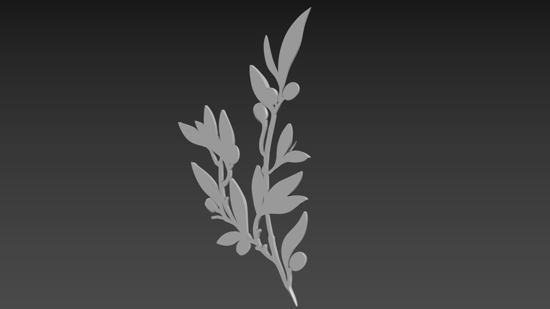 3D Olive Branch Relief Model - TurboSquid 2392479