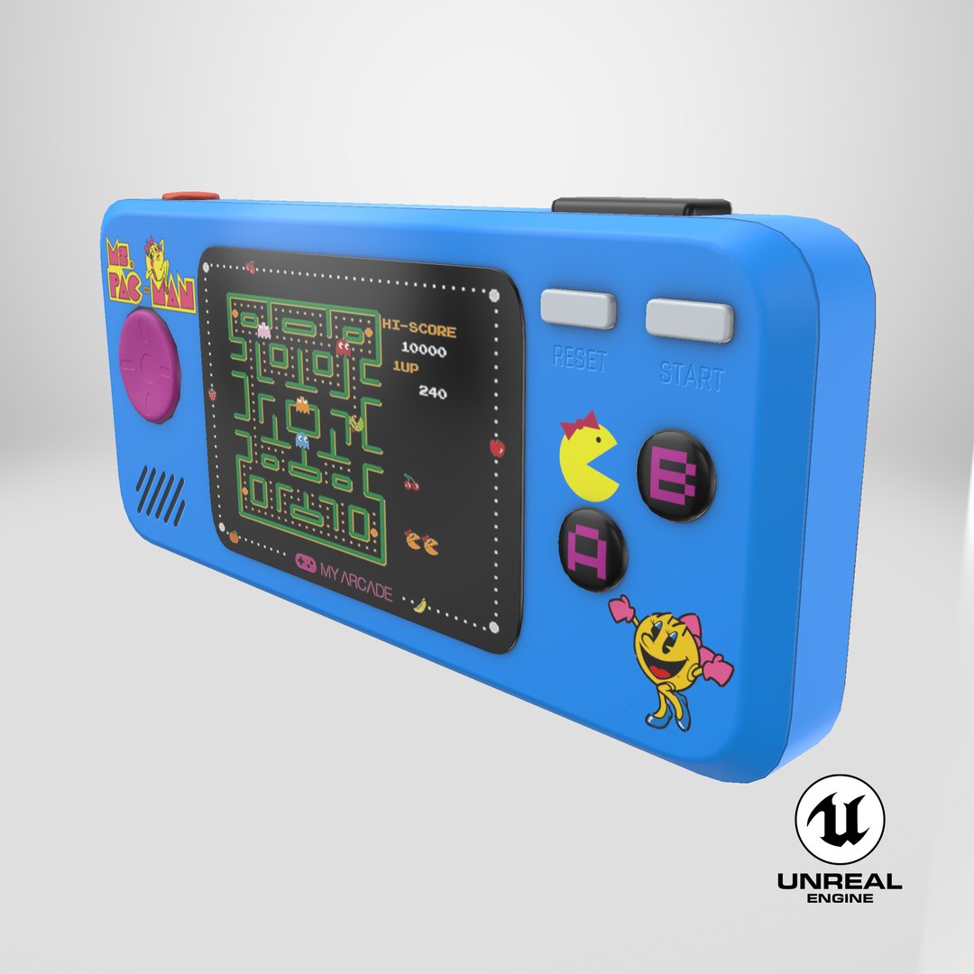 3D Pacman Arcade Pocket Computer Low-poly PBR - TurboSquid 2127679
