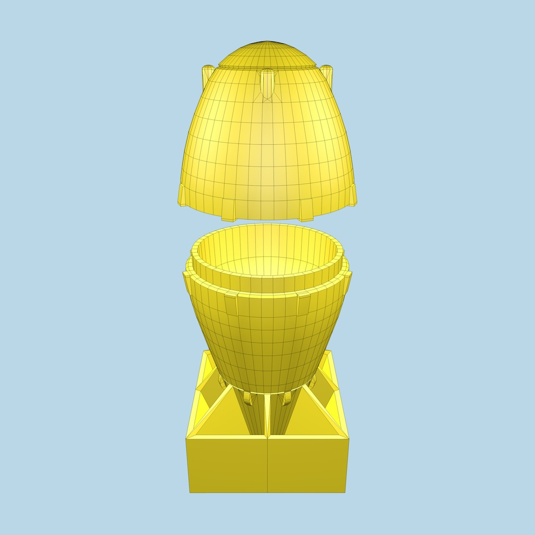 3d Nuclear Bomb Shaped Needle