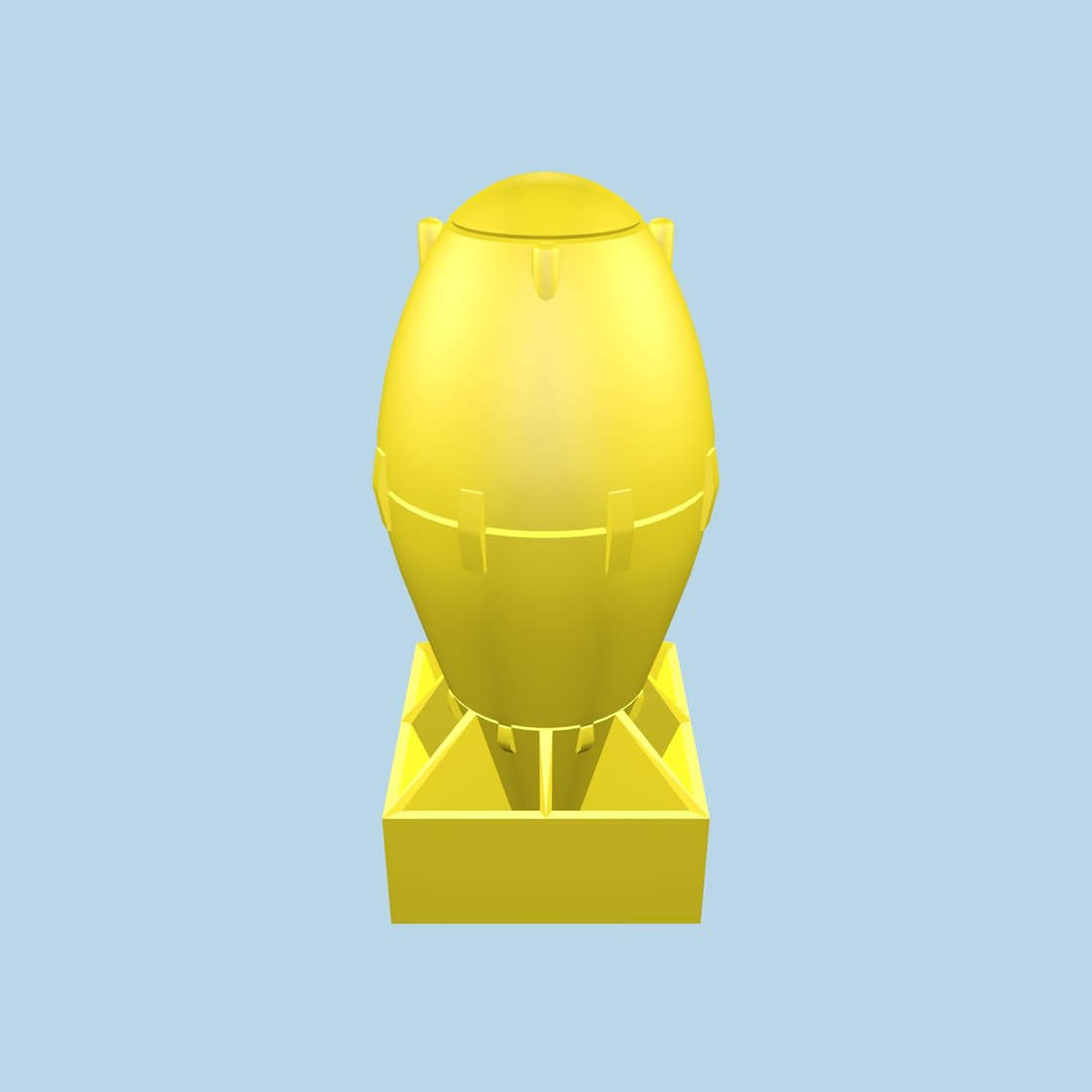 3d Nuclear Bomb Shaped Needle