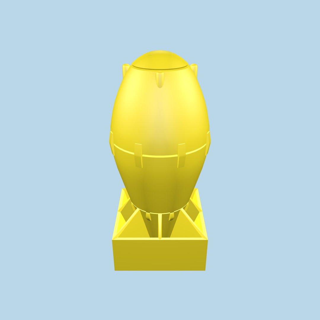 3d Nuclear Bomb Shaped Needle