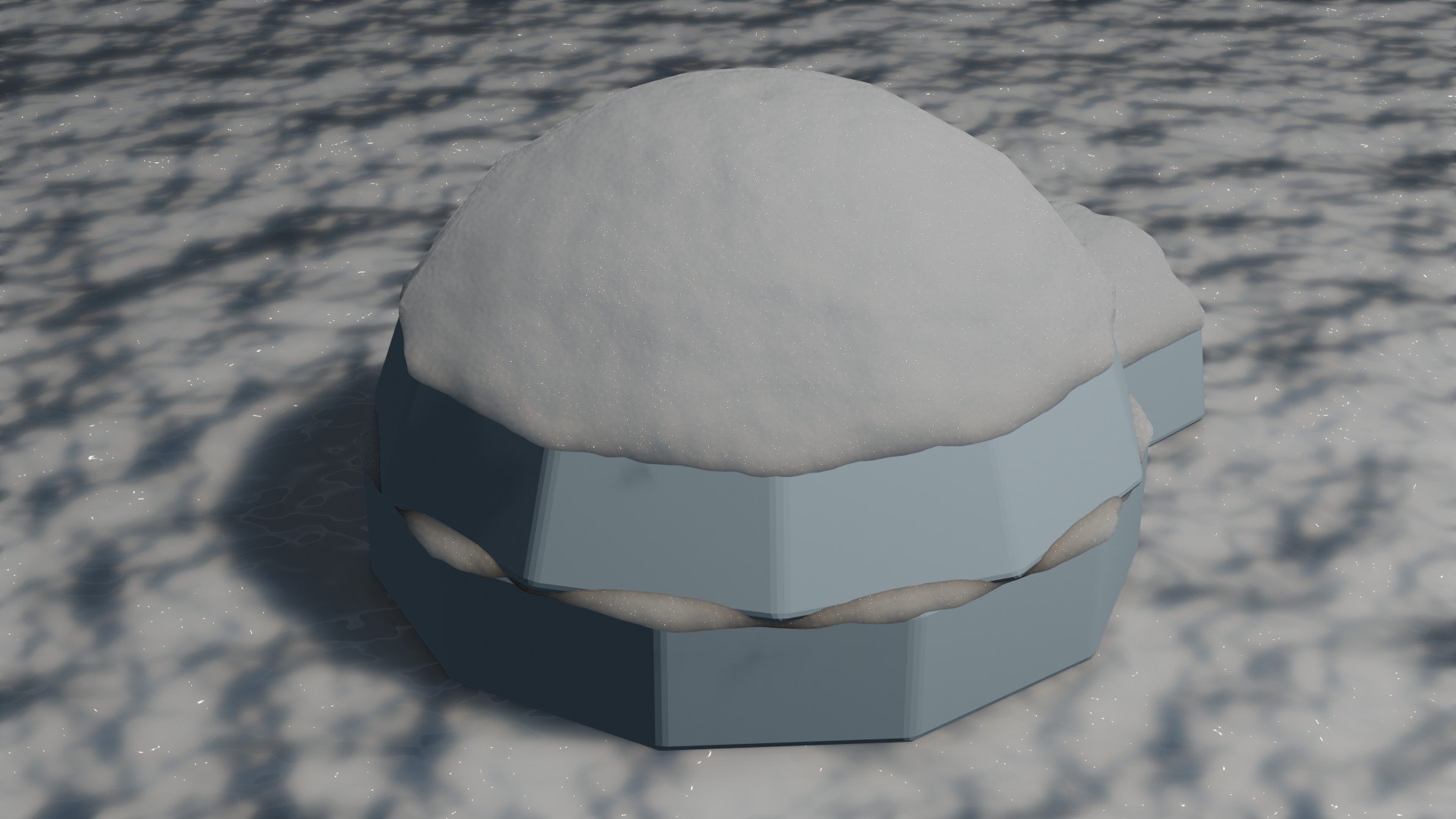 Igloo With Snow OBJ Blend 3D - TurboSquid 2289294