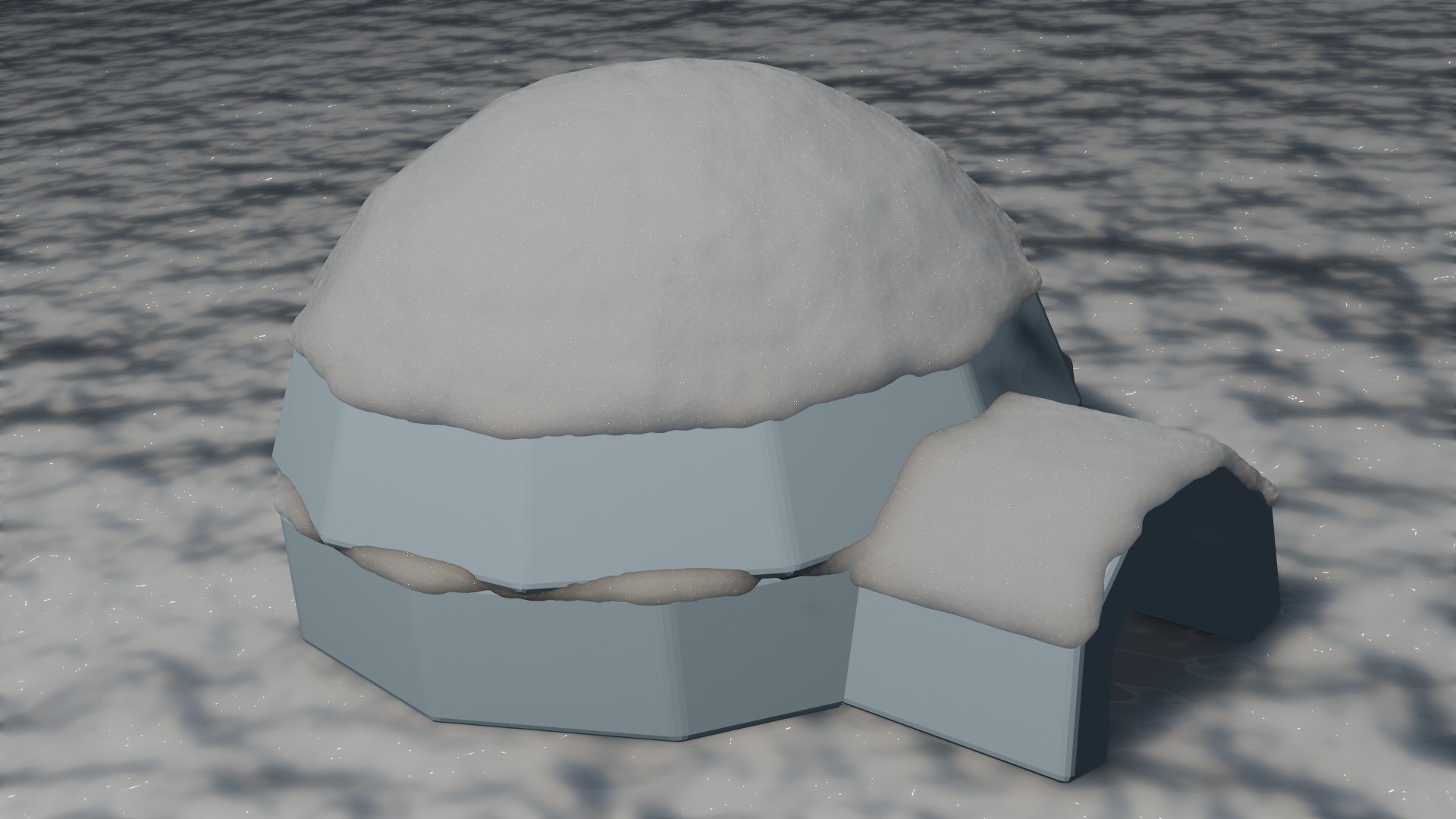 Igloo With Snow OBJ Blend 3D - TurboSquid 2289294
