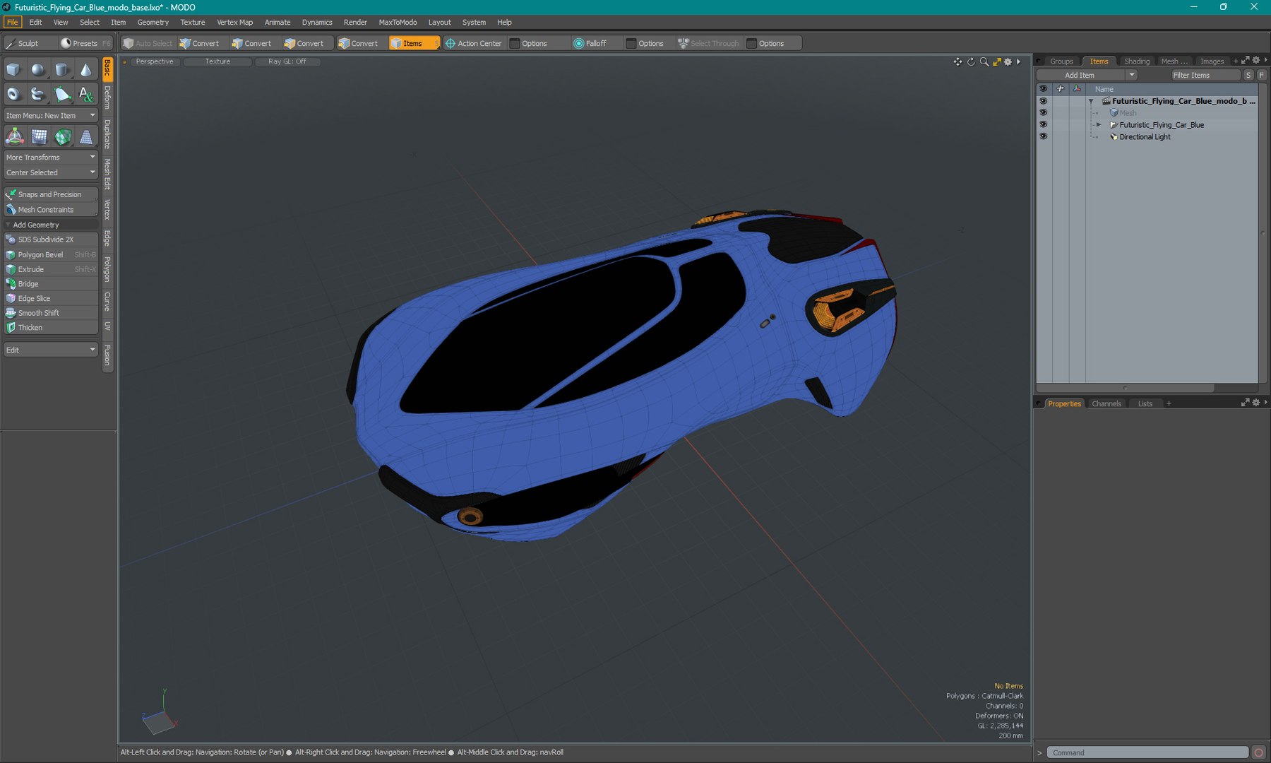 Futuristic Flying Car Blue 3D Model - TurboSquid 2349693