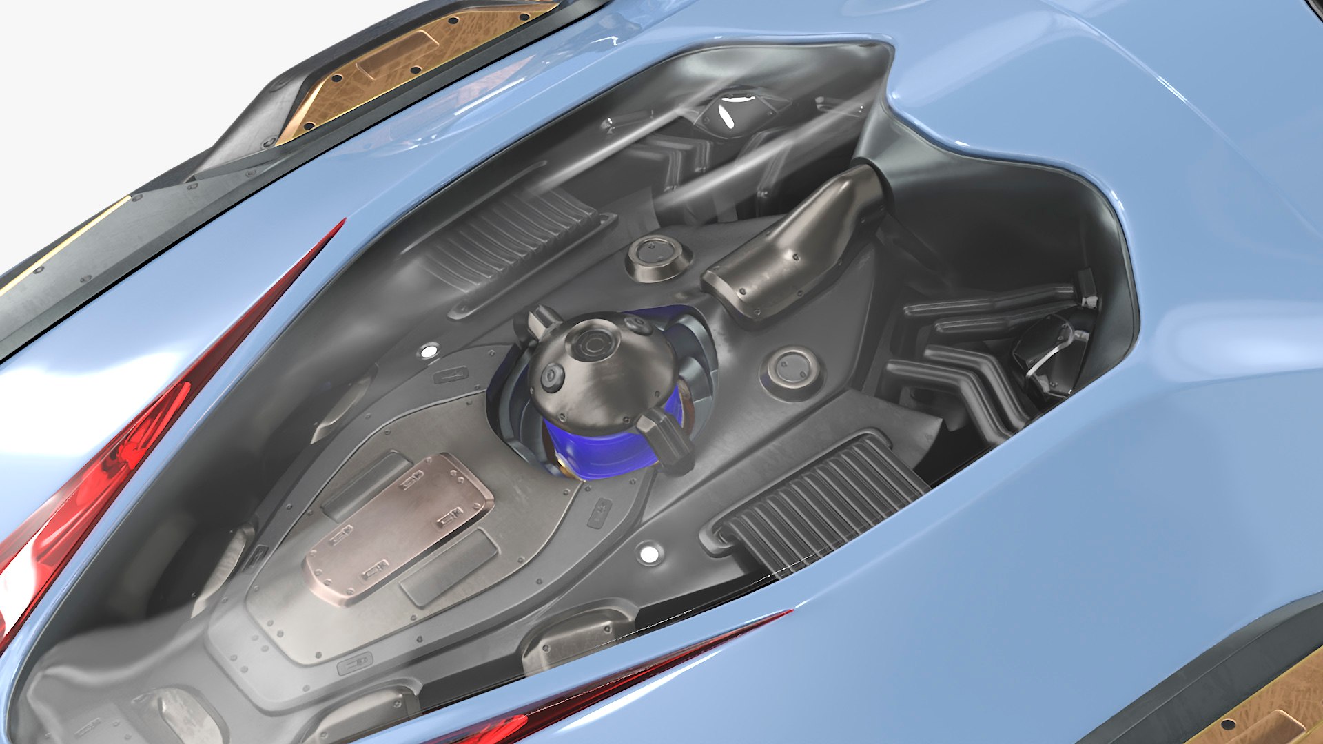 Futuristic Flying Car Blue 3D Model - TurboSquid 2349693