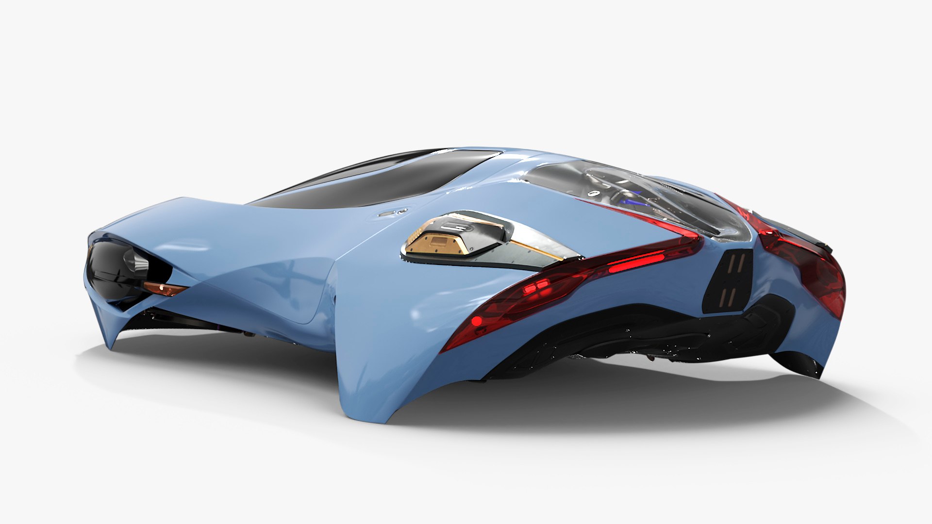 Futuristic Flying Car Blue 3D Model - TurboSquid 2349693