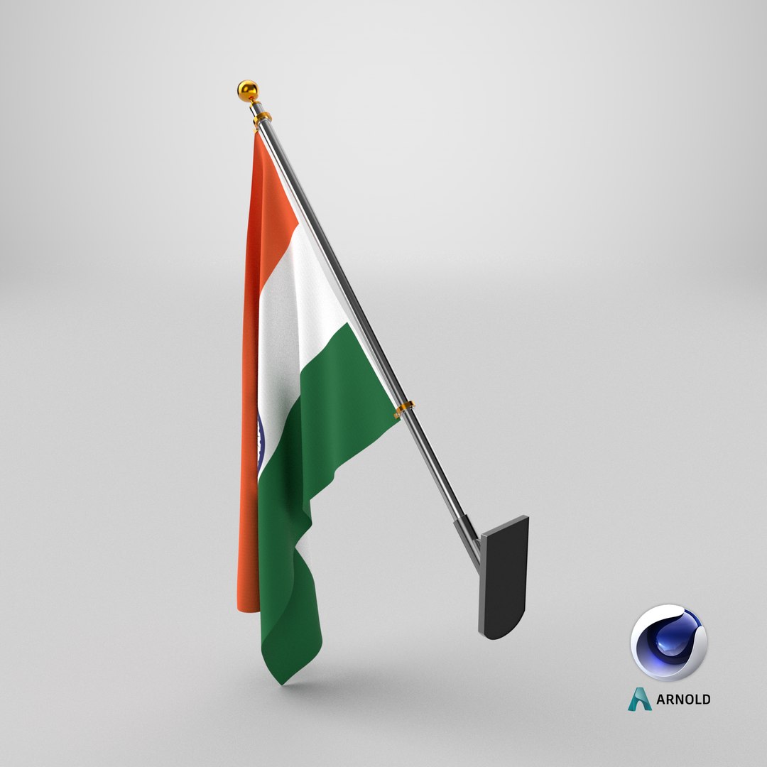 3D Wall Flag India Model - TurboSquid 2231304