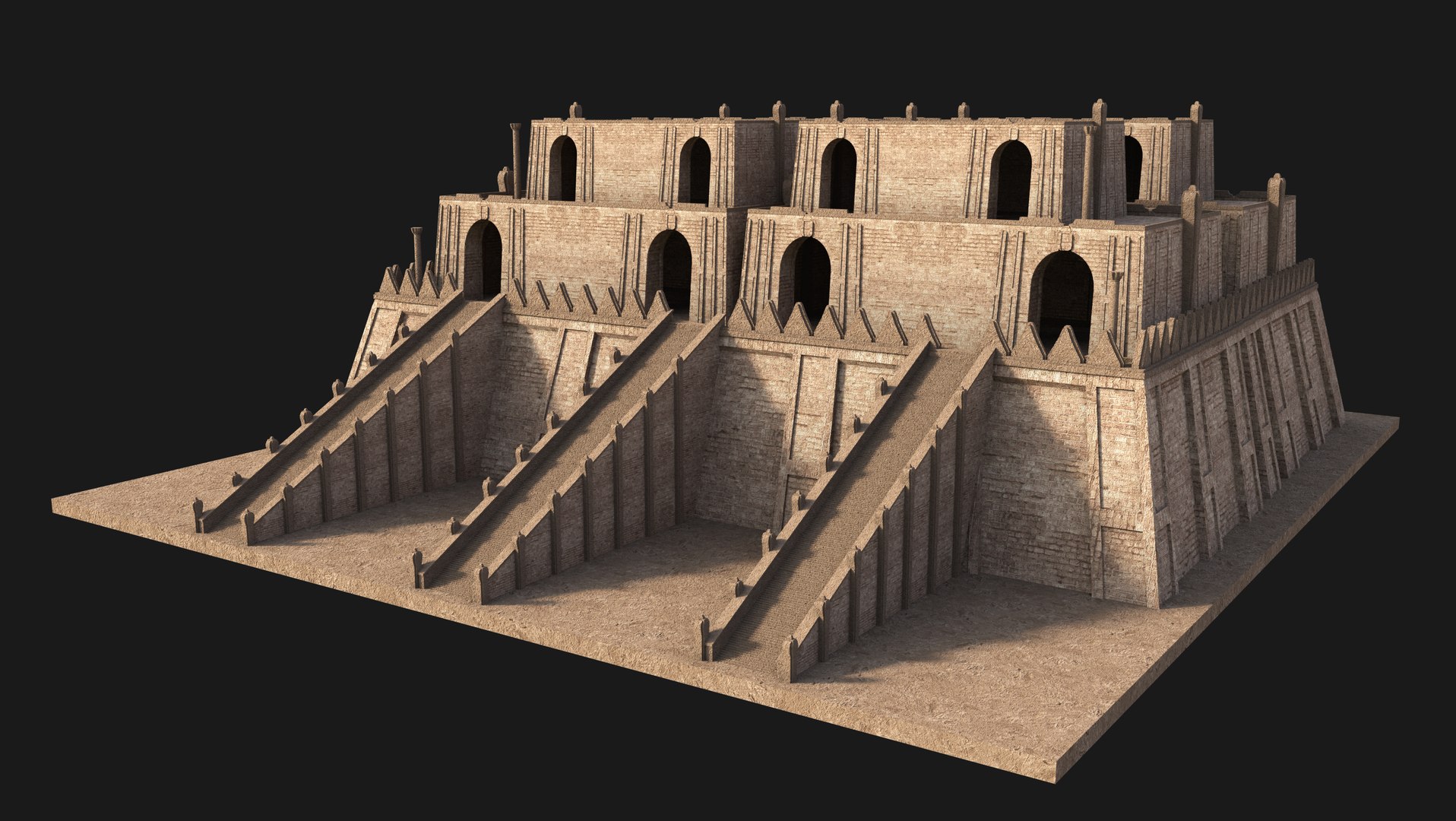 3D Model Ancient Temple 3 - TurboSquid 2219631