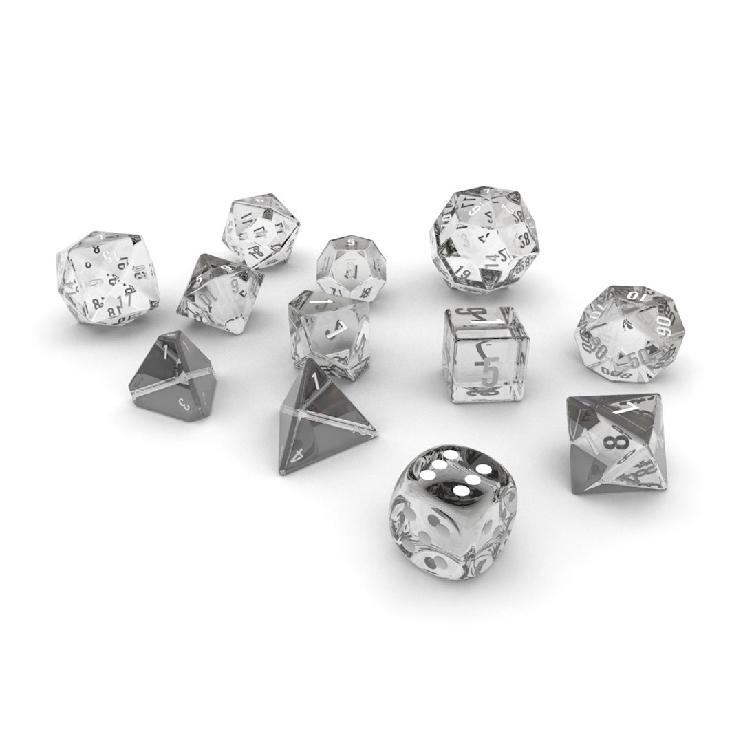 3d polyhedral dice set - model