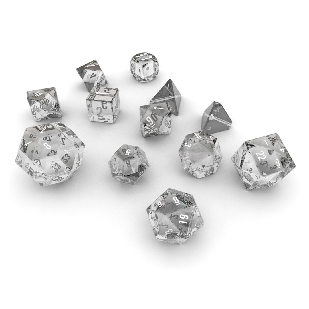 3d polyhedral dice set - model