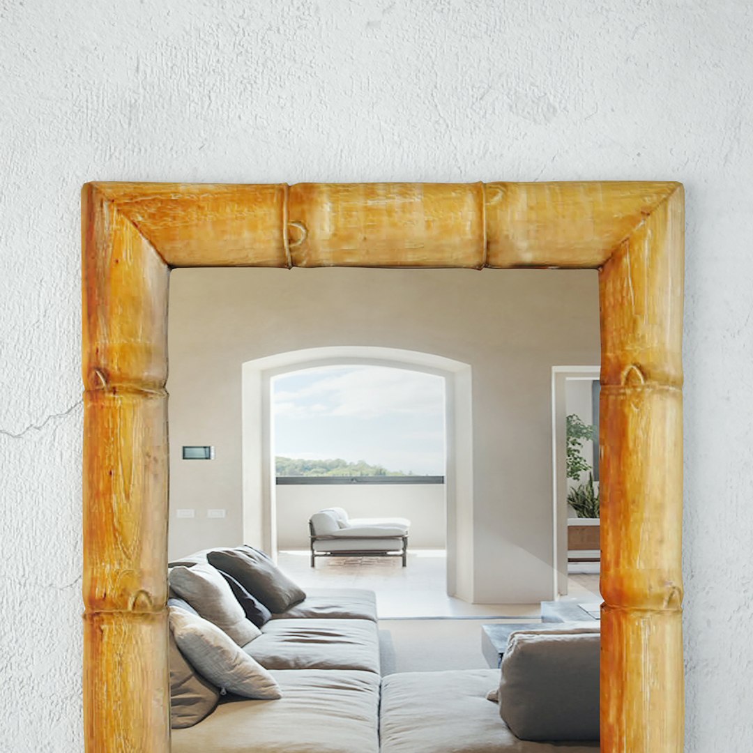 3D Wood Bamboo Floor Mirror Model - TurboSquid 2121187