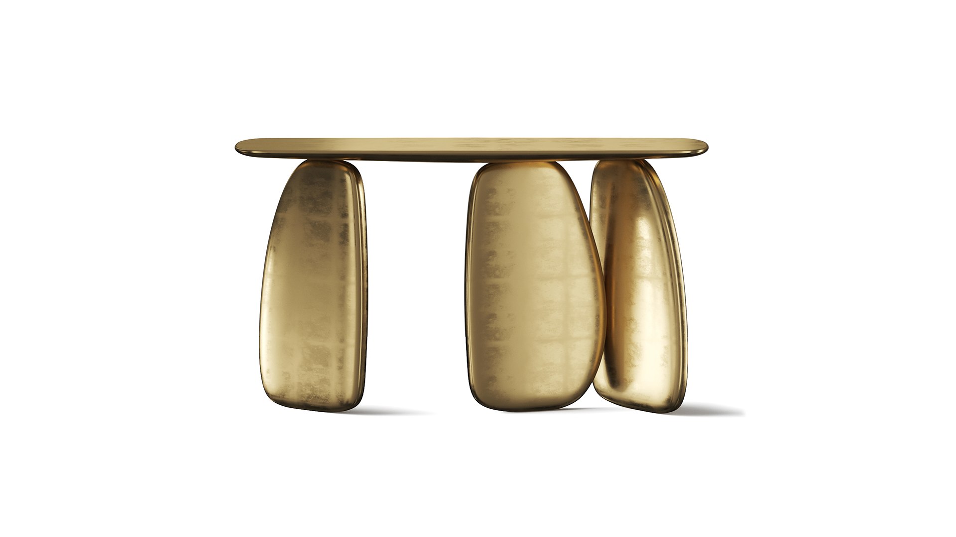 Ardara Brabbu Gold Leaf Console Table 3D Model - TurboSquid 2216134