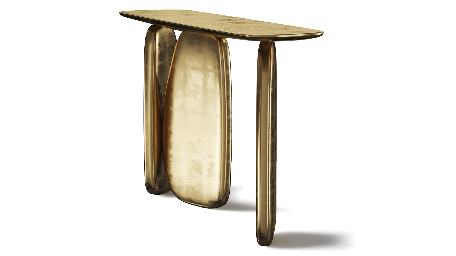 Ardara Brabbu Gold Leaf Console Table 3D Model - TurboSquid 2216134