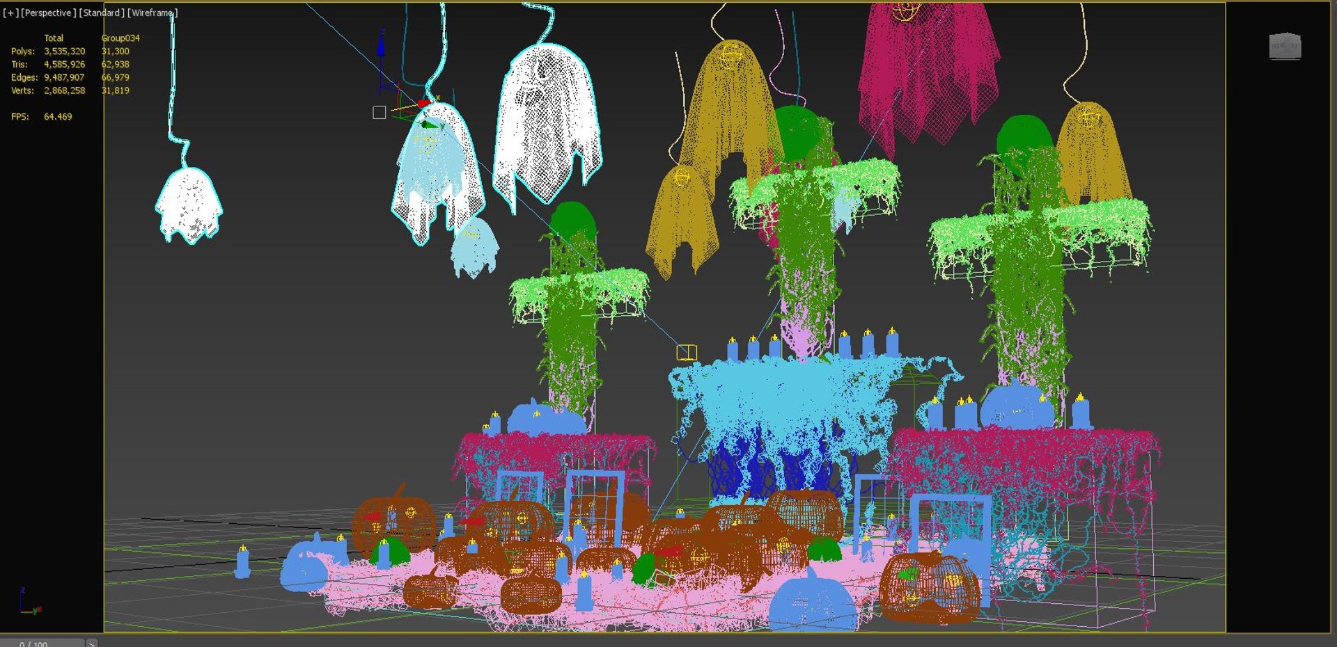 Halloween Set Model - TurboSquid 1638383