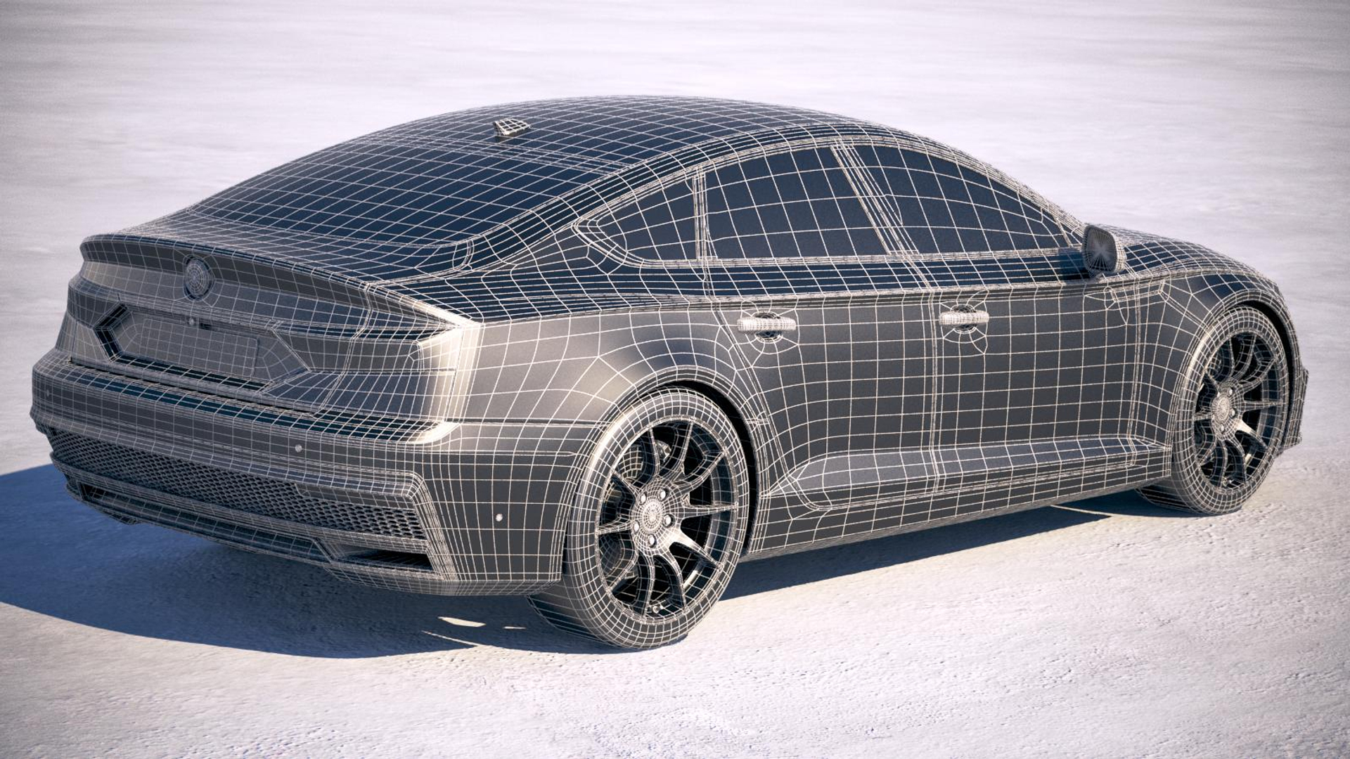 generic sedan 2017 c4d