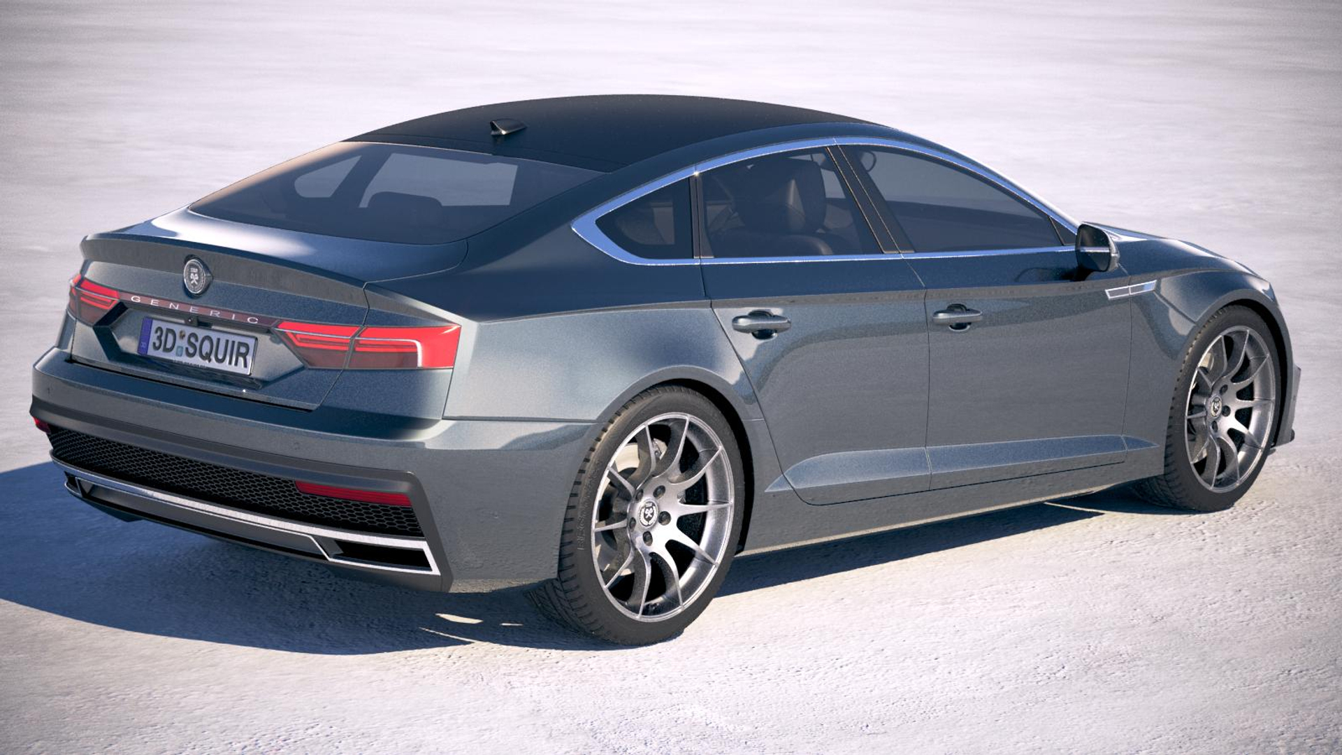 generic sedan 2017 c4d