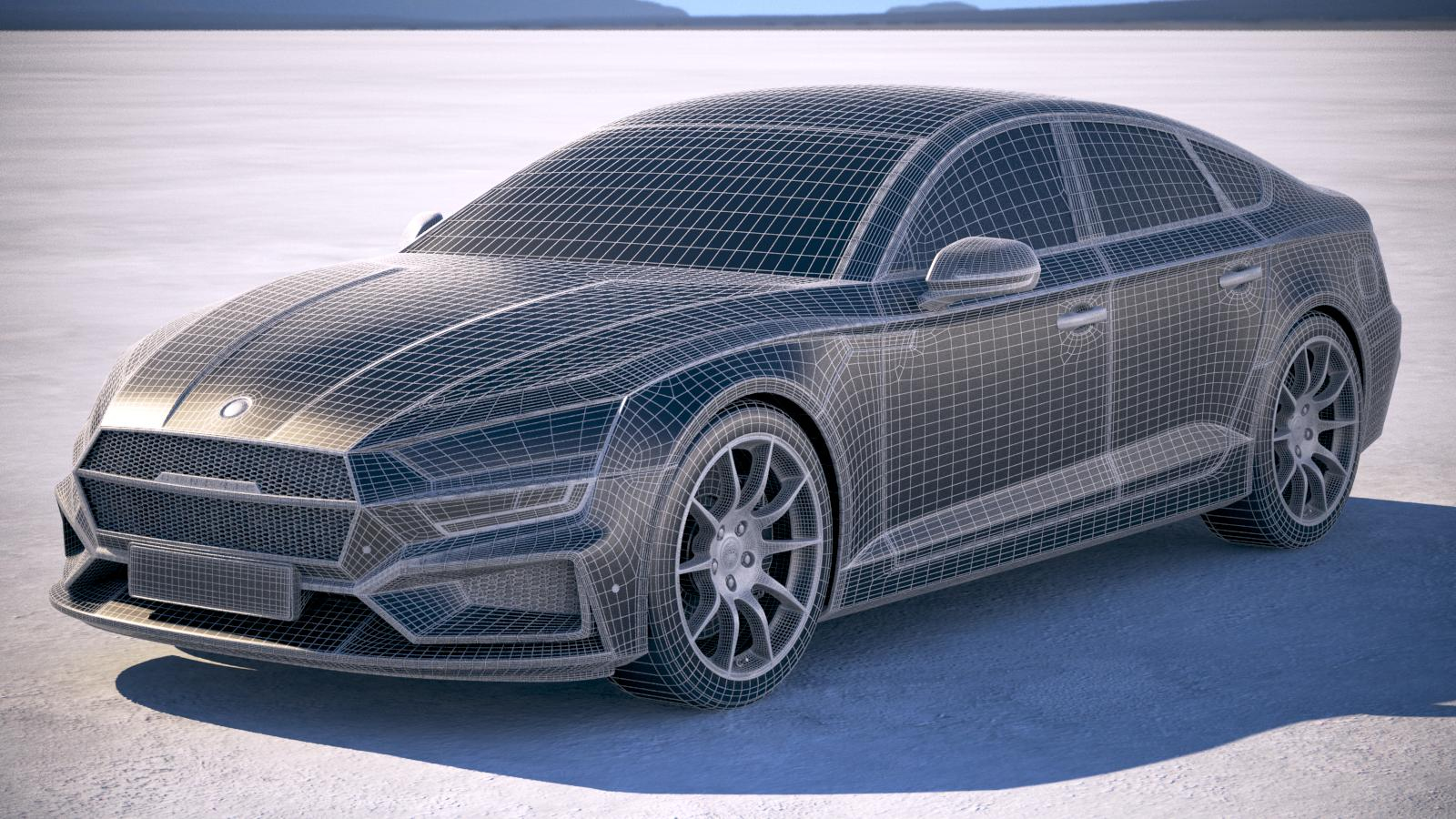 generic sedan 2017 c4d