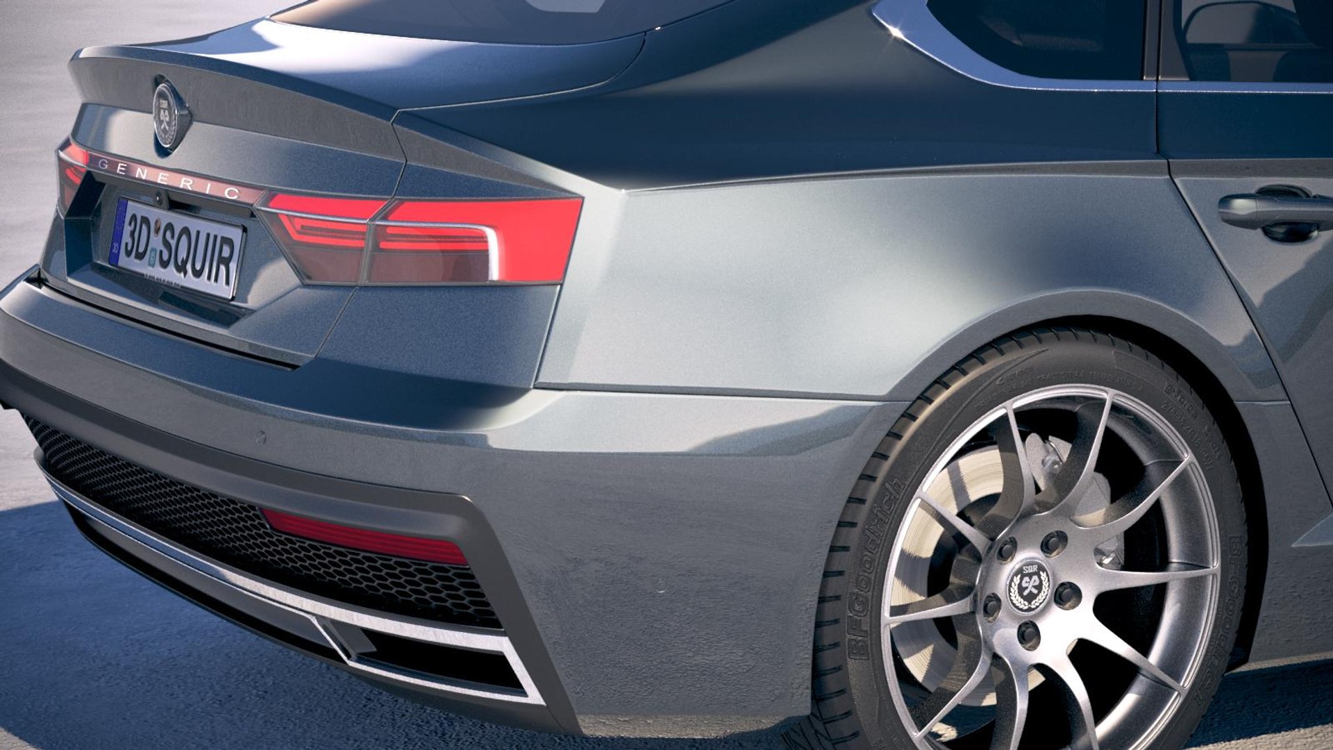 generic sedan 2017 c4d