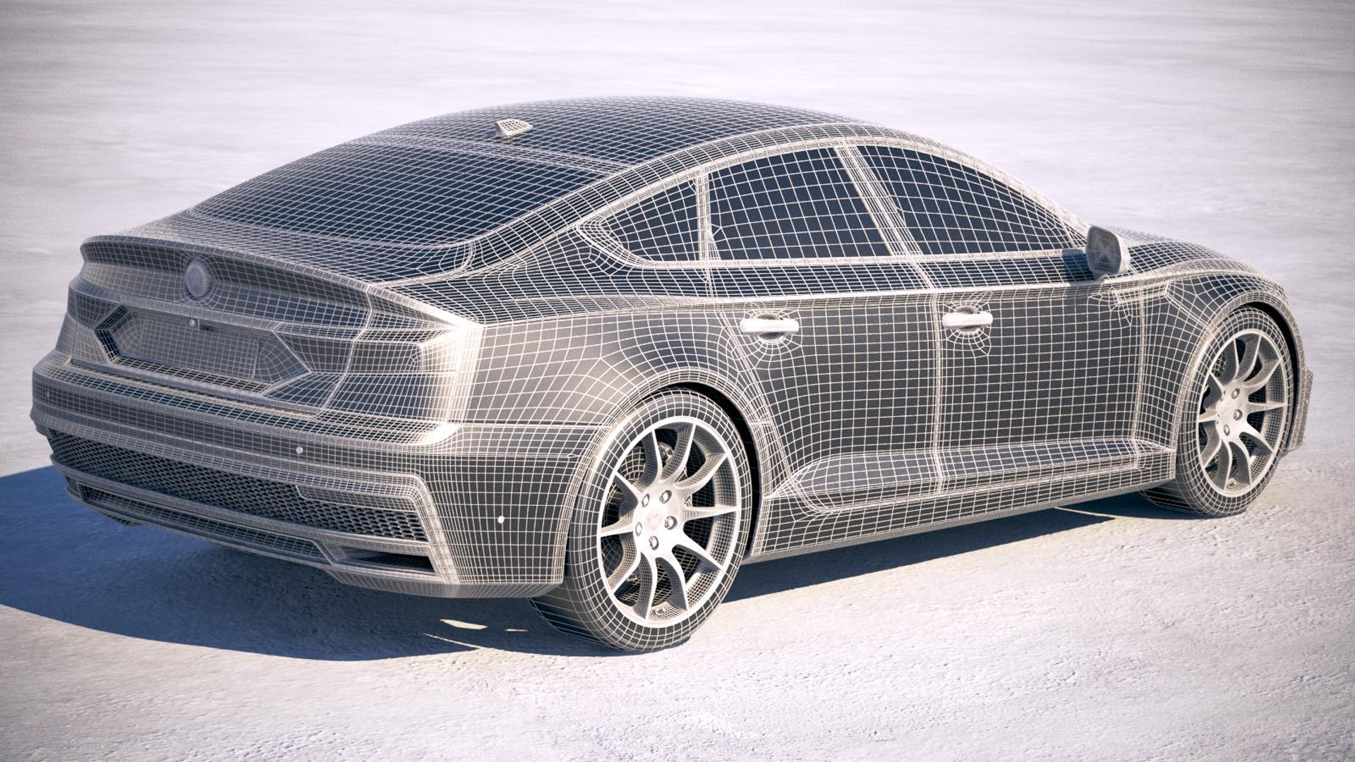 generic sedan 2017 c4d